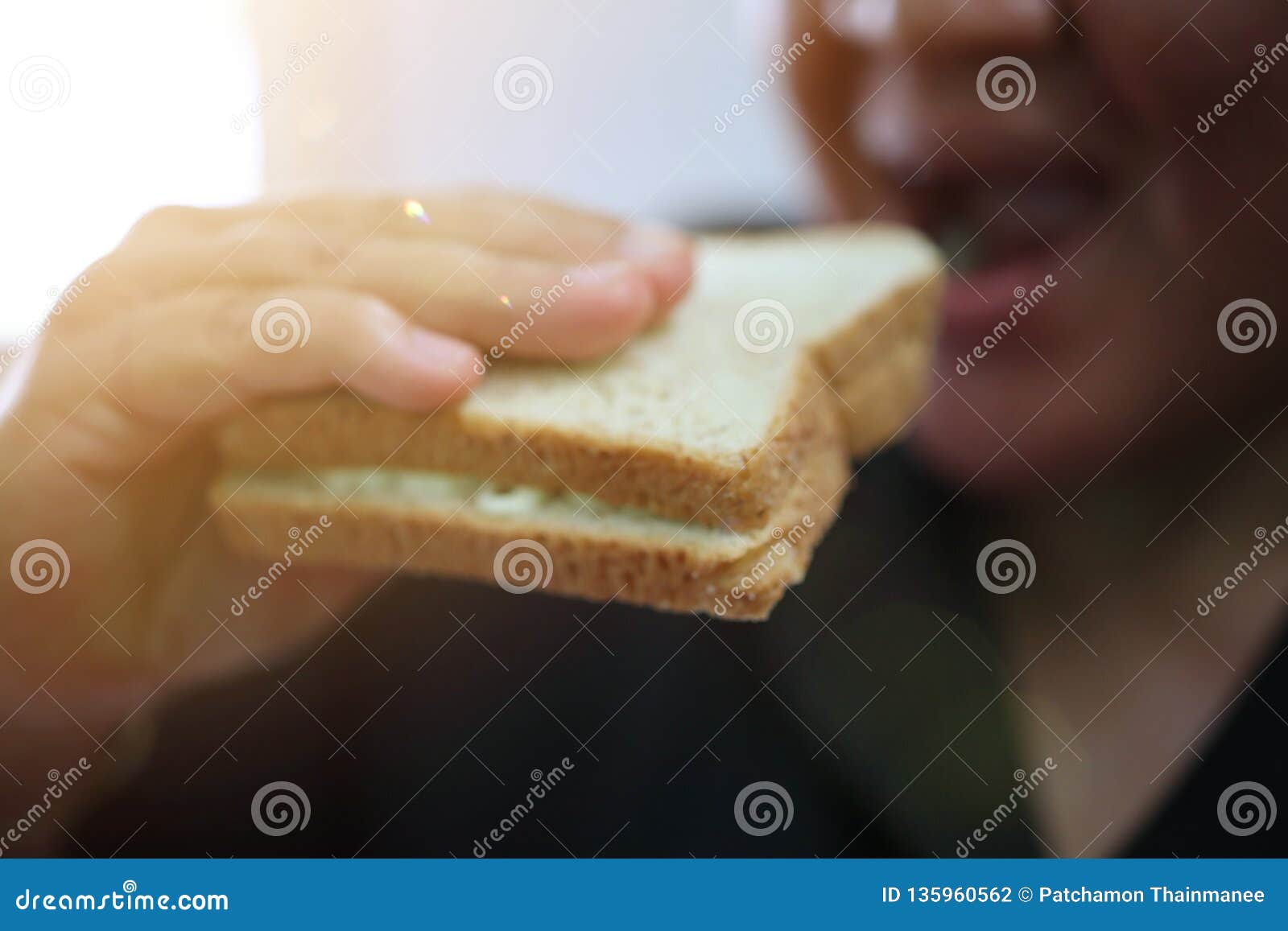 Asian People are Eating Bread. As Breakfast Stock Photo - Image of ...