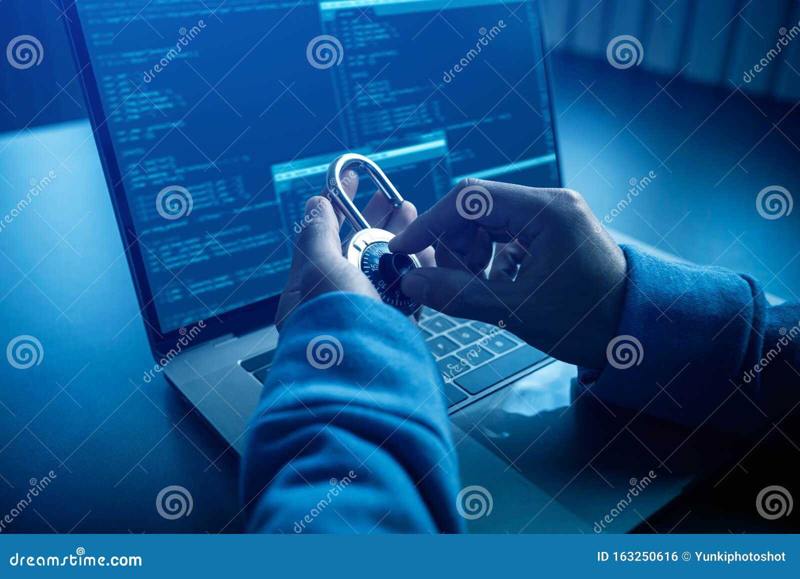 Asian People Hacker Wear a Mask Using a Laptop Cyber Attack Stock Photo ...