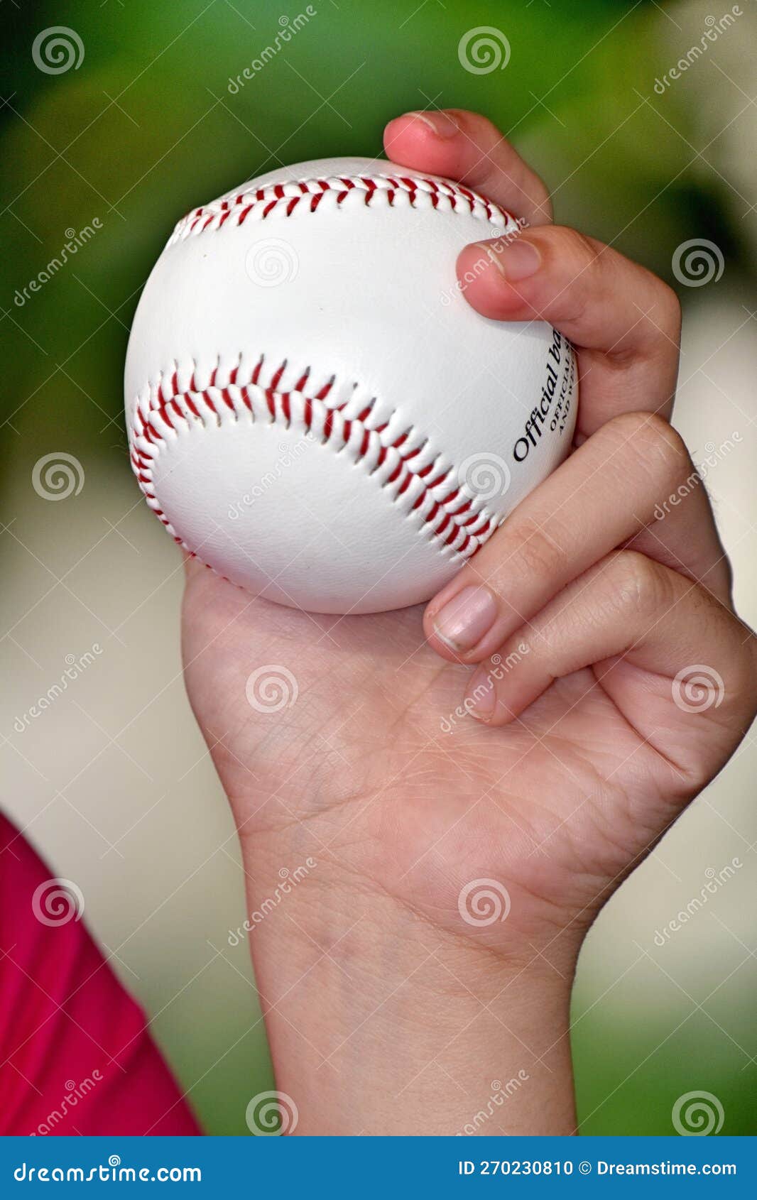 A Hand Holding Baseball stock photo. Image of game, palm - 270230810