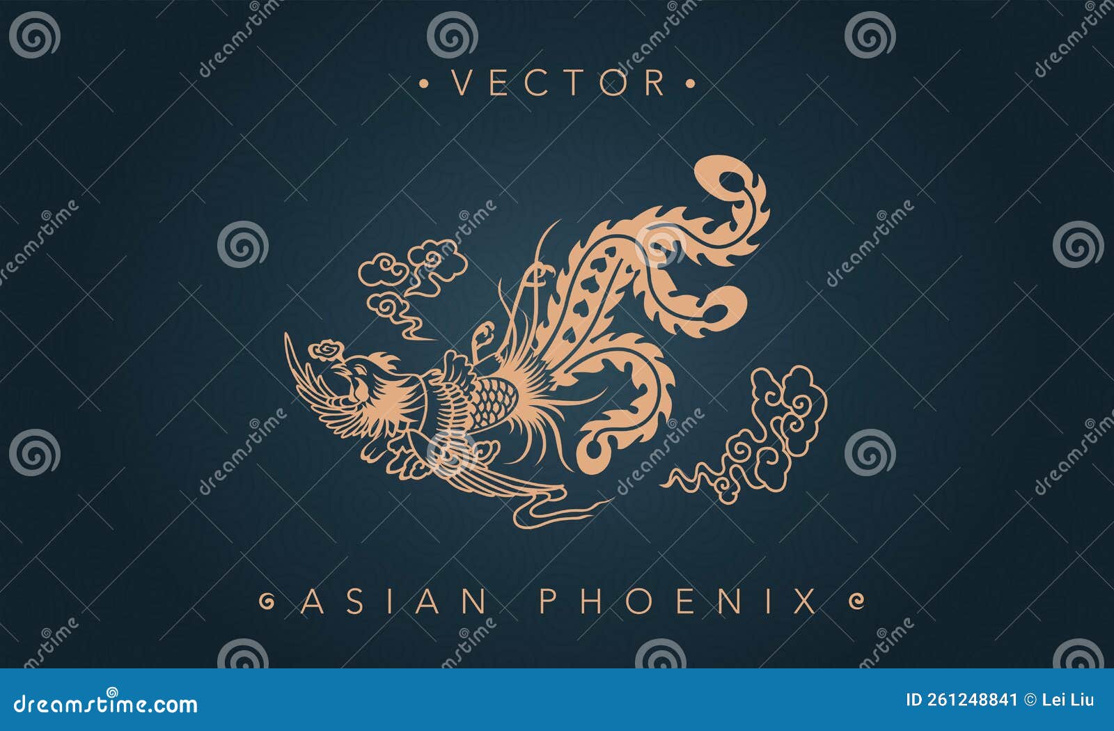 Asian Phoenix Art Pattern Chinese Phoenix Stock Vector - Illustration ...