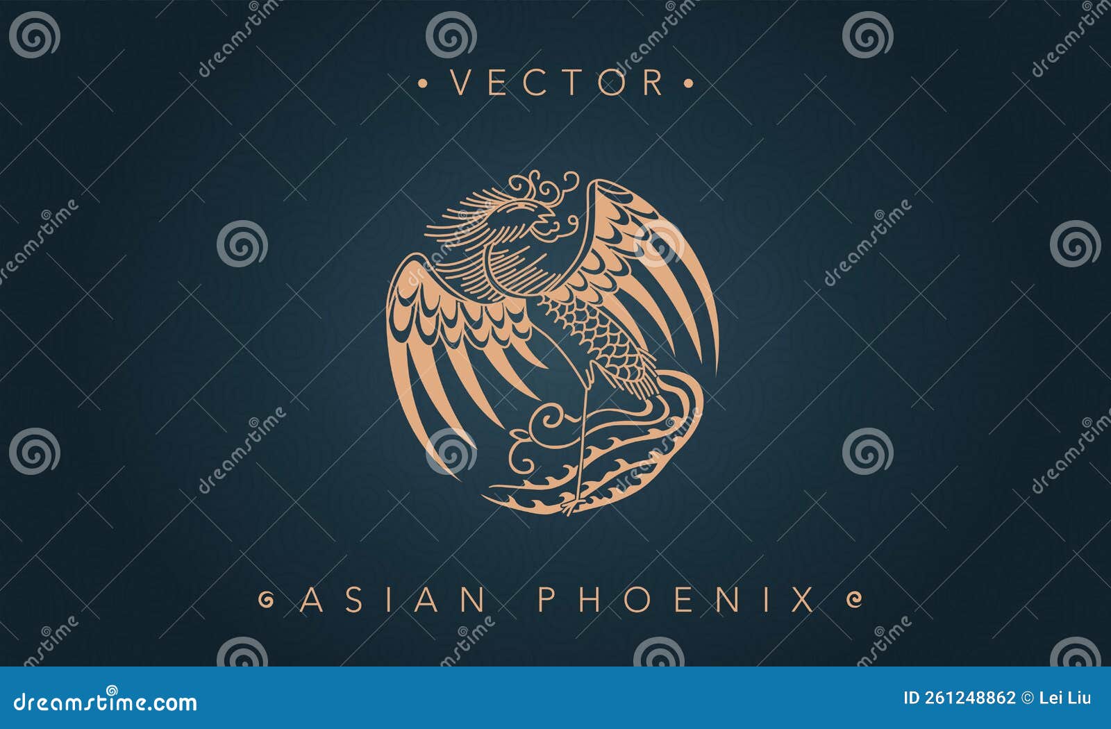 Asian Phoenix Art Pattern Chinese Phoenix Stock Vector - Illustration ...