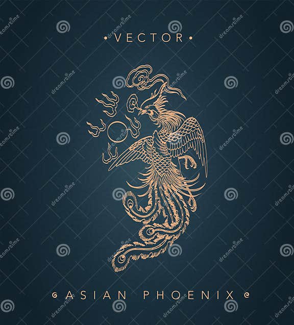Asian Phoenix Art Pattern Chinese Phoenix Stock Vector - Illustration ...