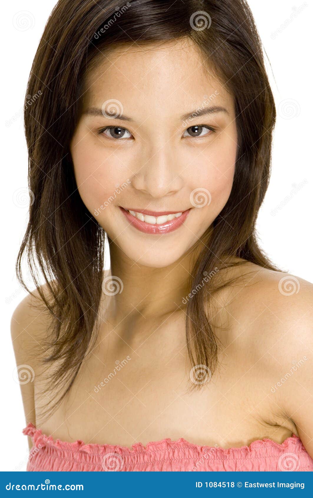 Asian Portrait stock photo. Image of isolated, cute, white - 1084518