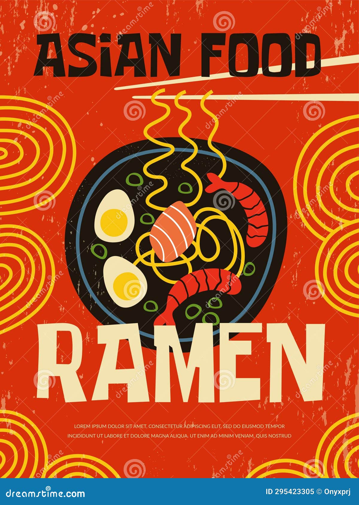 Asian Poster. Placard for Asian Menu Restaurant Template Recent Vector ...