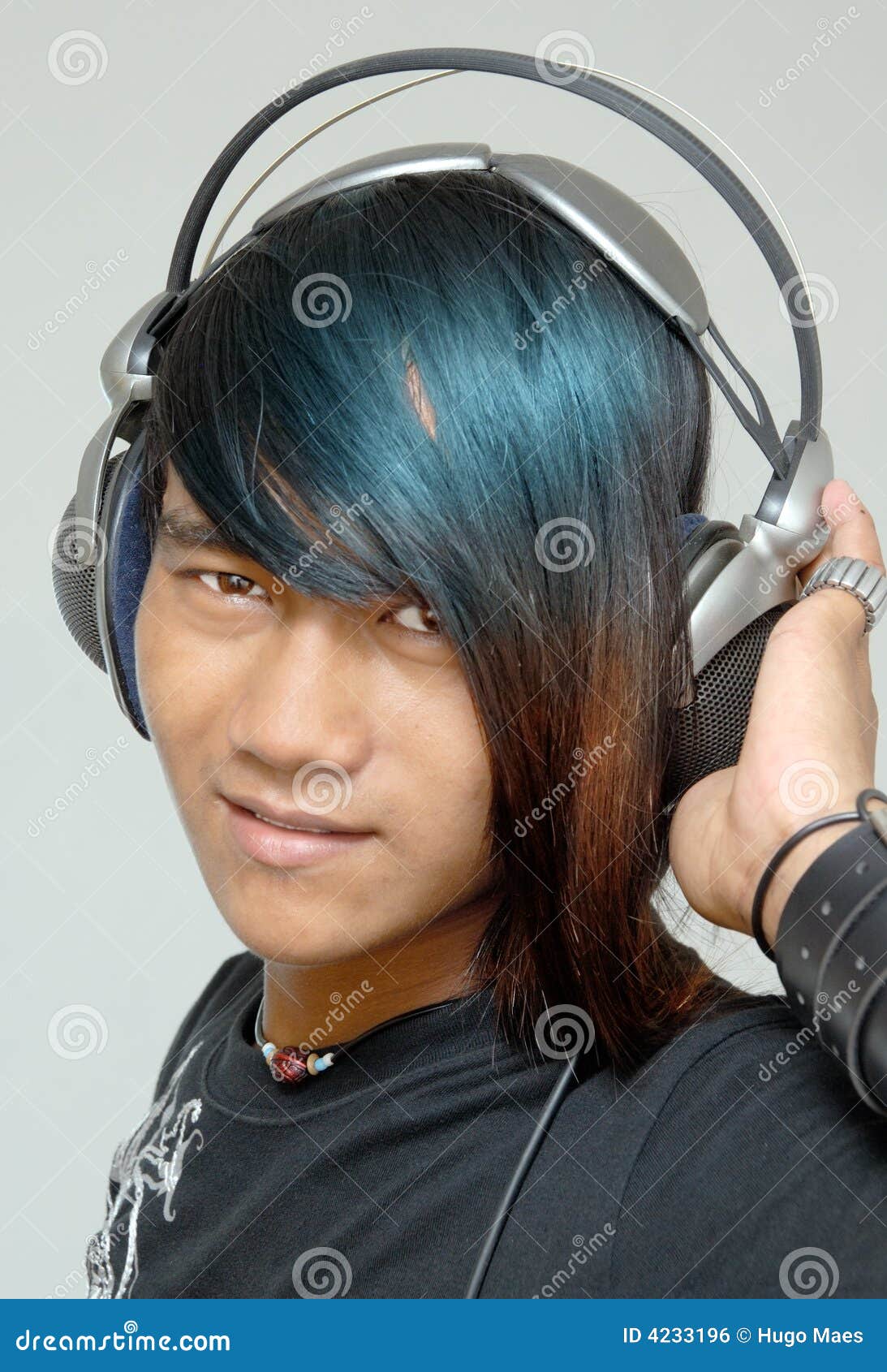 Asian Punker Portrait with Headphones Stock Photo - Image of lifestyle ...