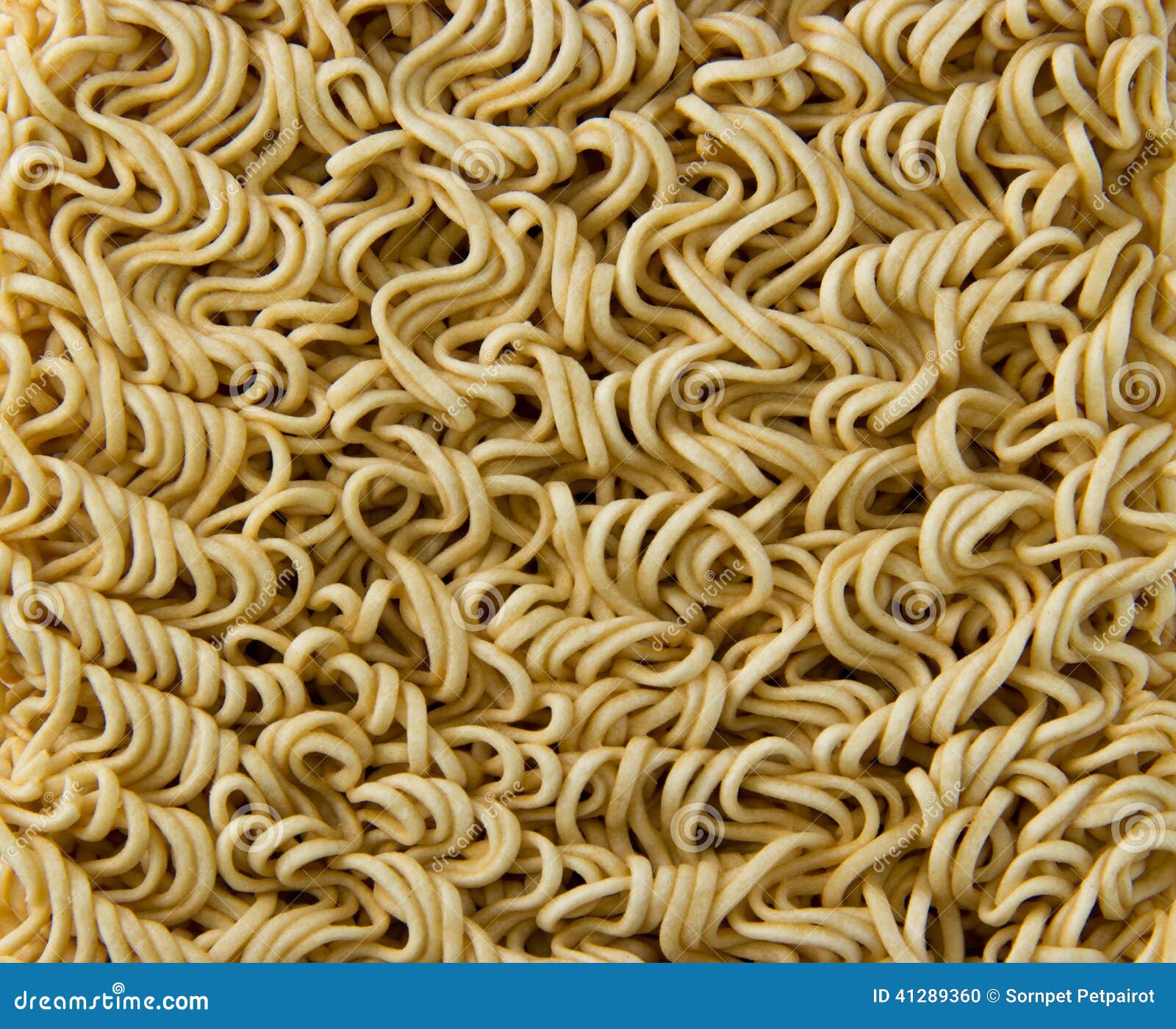 Asian Ramen Block of Instant Isolated on White Background. Stock Photo ...