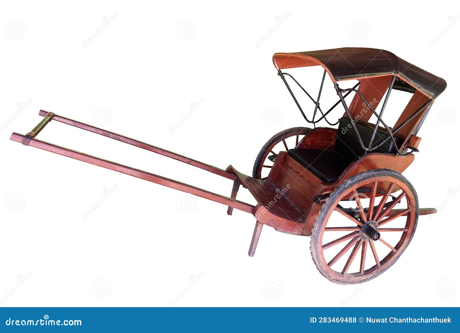Asian Retro Rickshaw Chinese Style Isolated Stock Photo - Image of ...