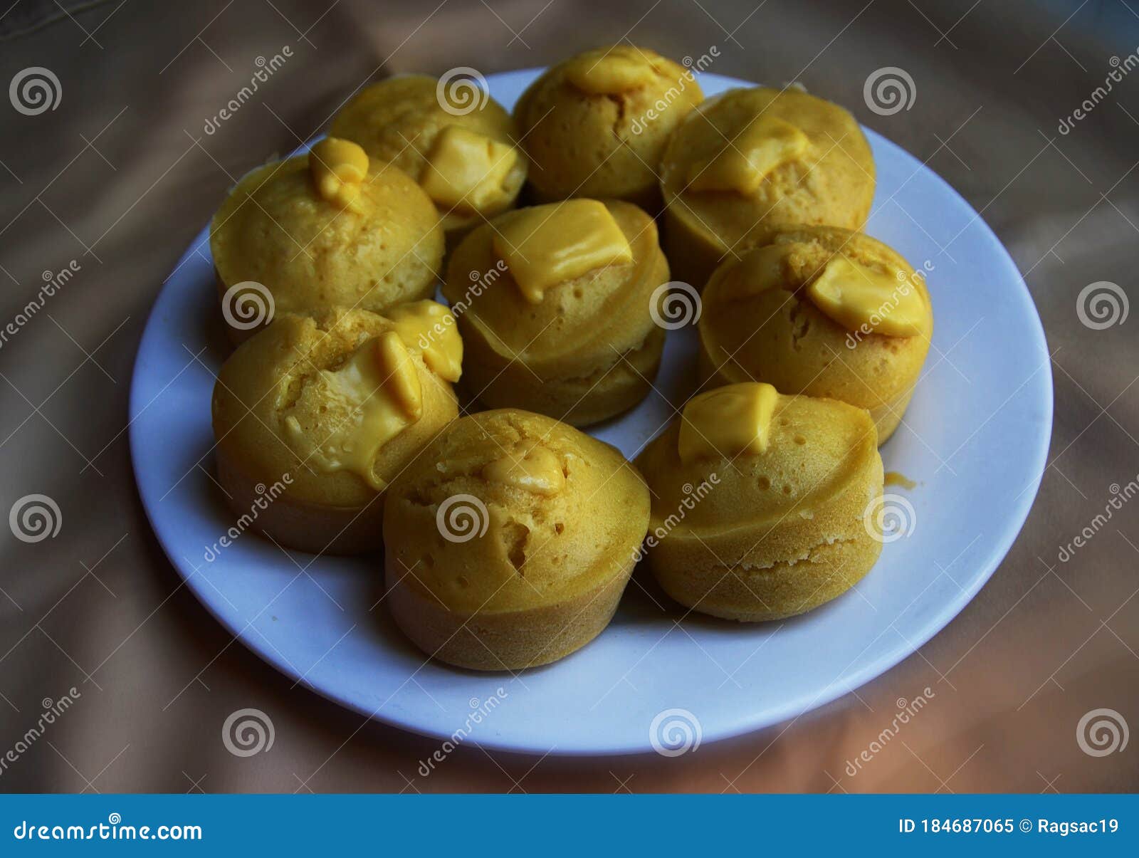 An asian rice cake puto stock image. Image of filipino - 184687065