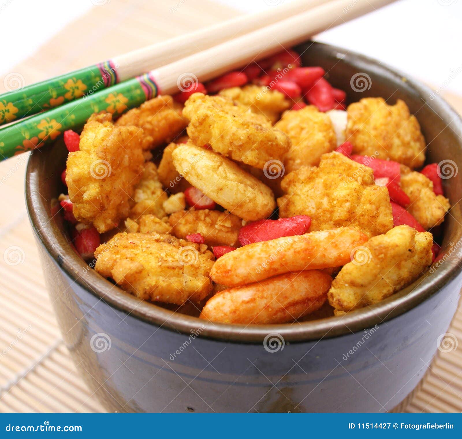 Asian Rice cookies stock image. Image of snack, chopsticks - 11514427