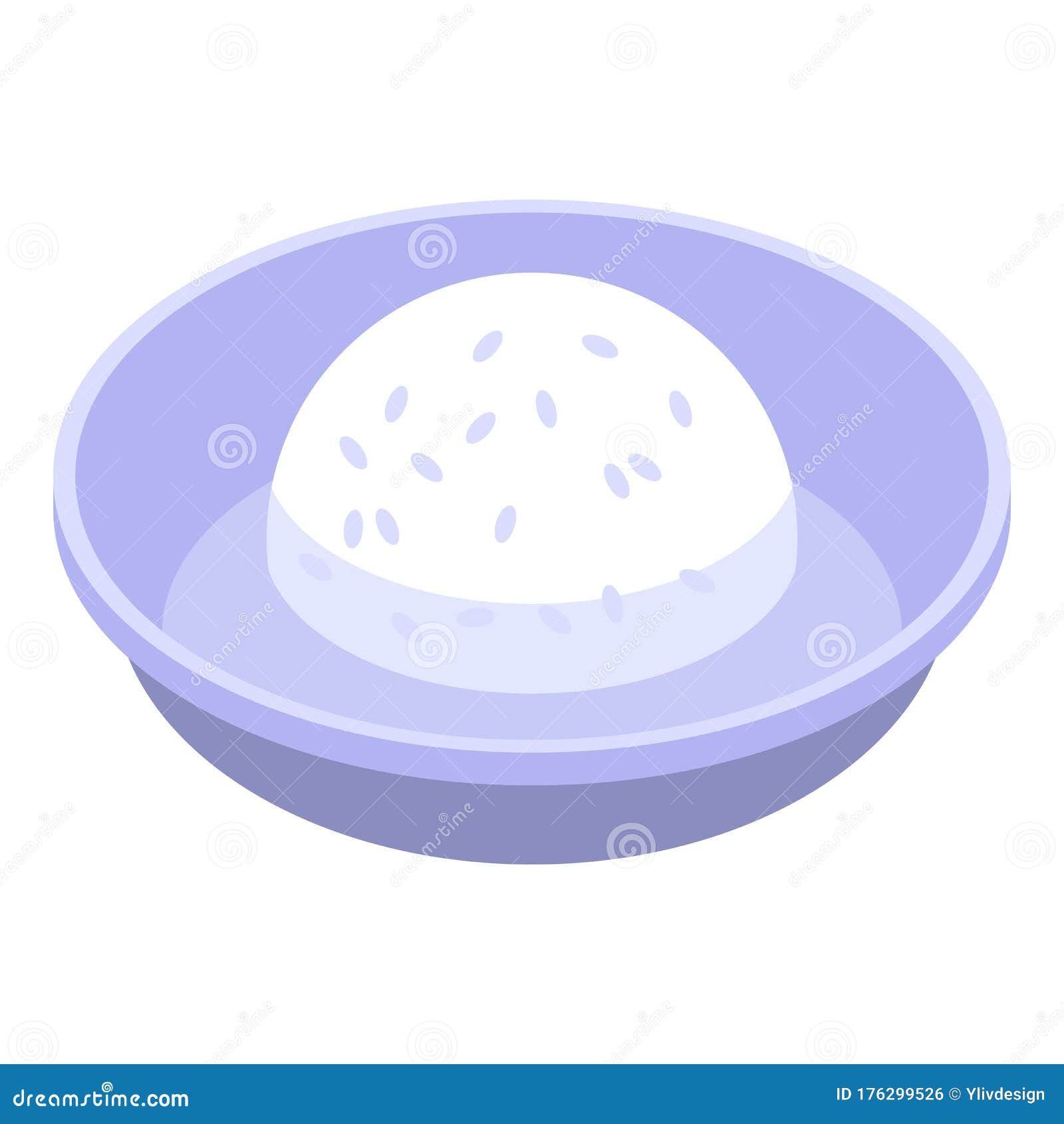 Asian Rice Dish Icon, Isometric Style Stock Vector - Illustration of ...