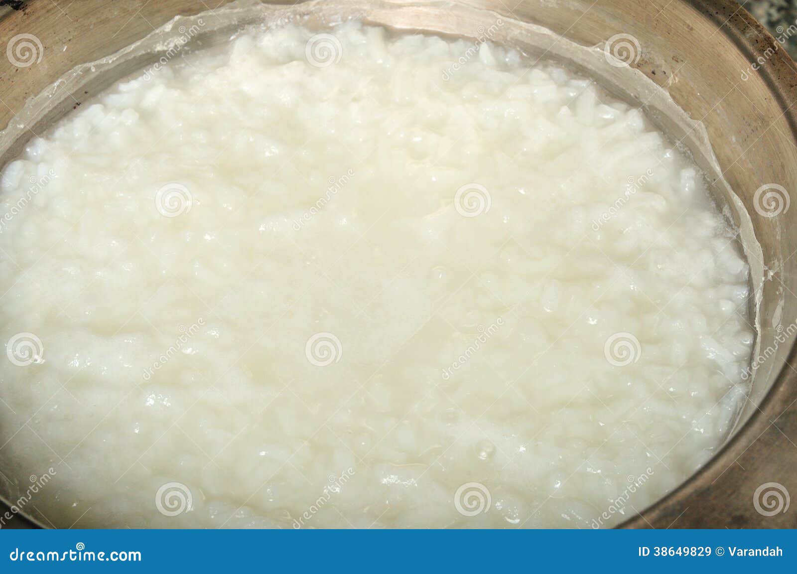Asian rice porridge in pot stock image. Image of boiled - 38649829