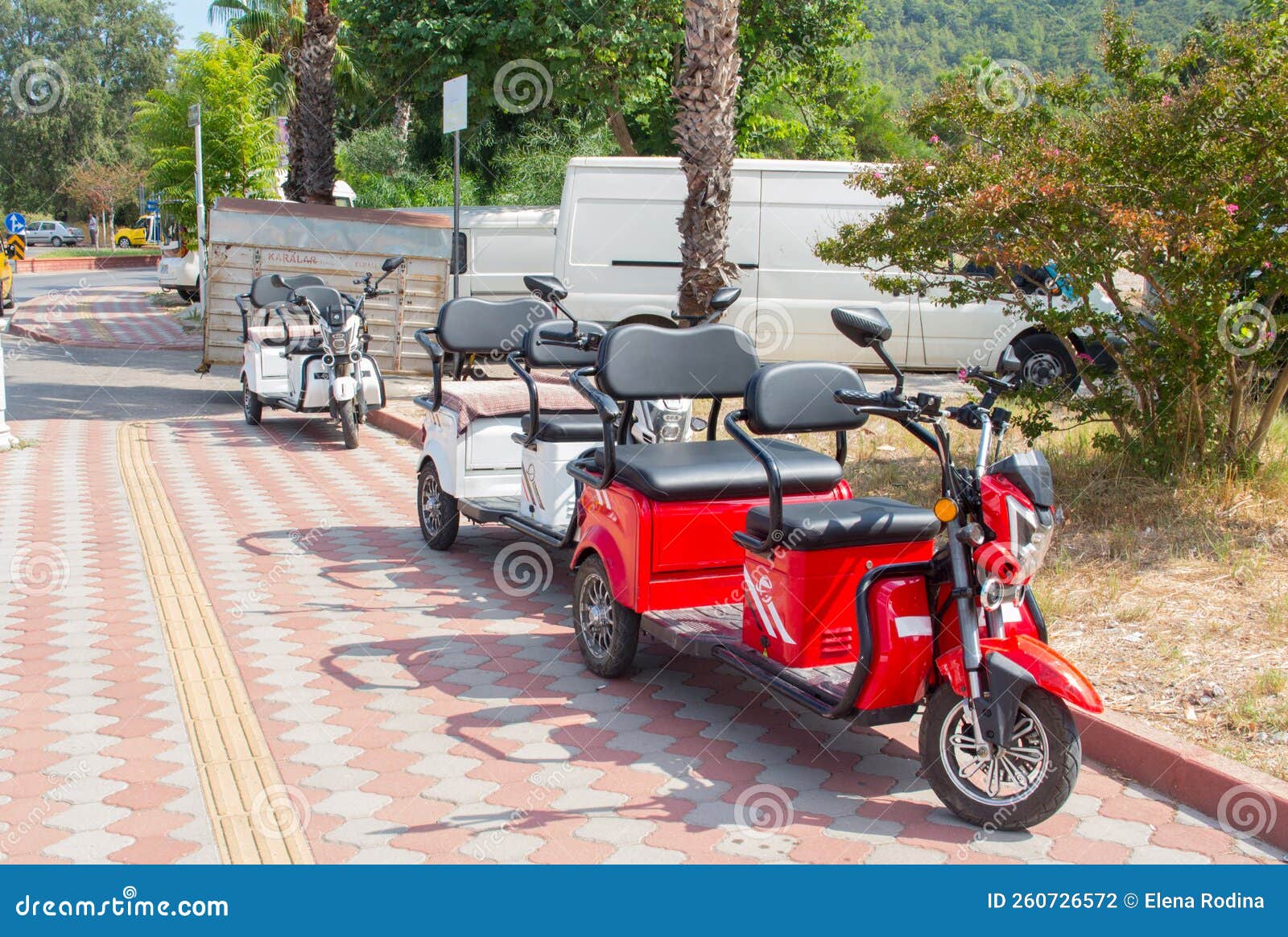 Asian Rickshaw Vehicle Parked on the Road Stock Photo - Image of ...