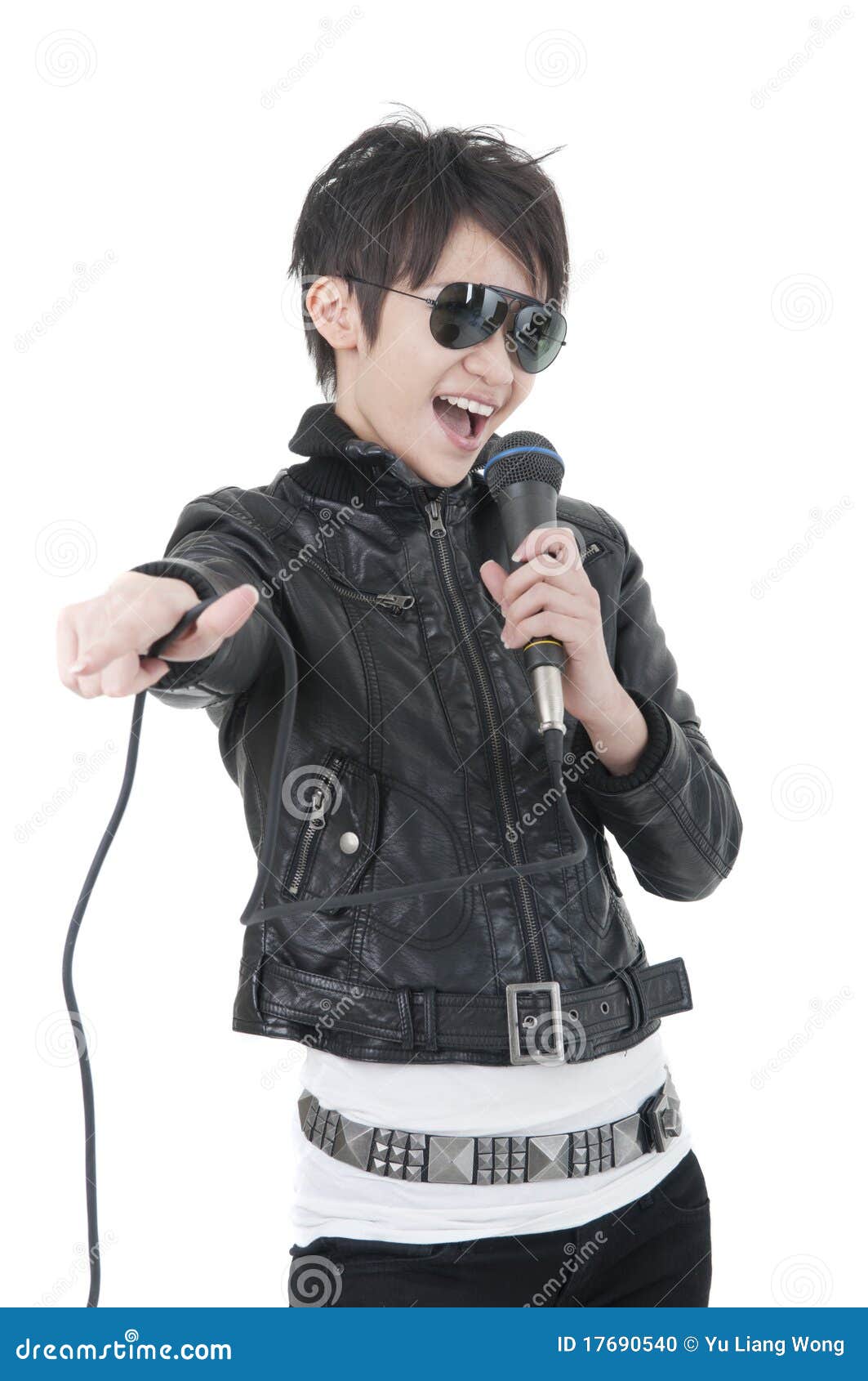 Asian rock star stock photo. Image of makeup, black, modern - 17690540