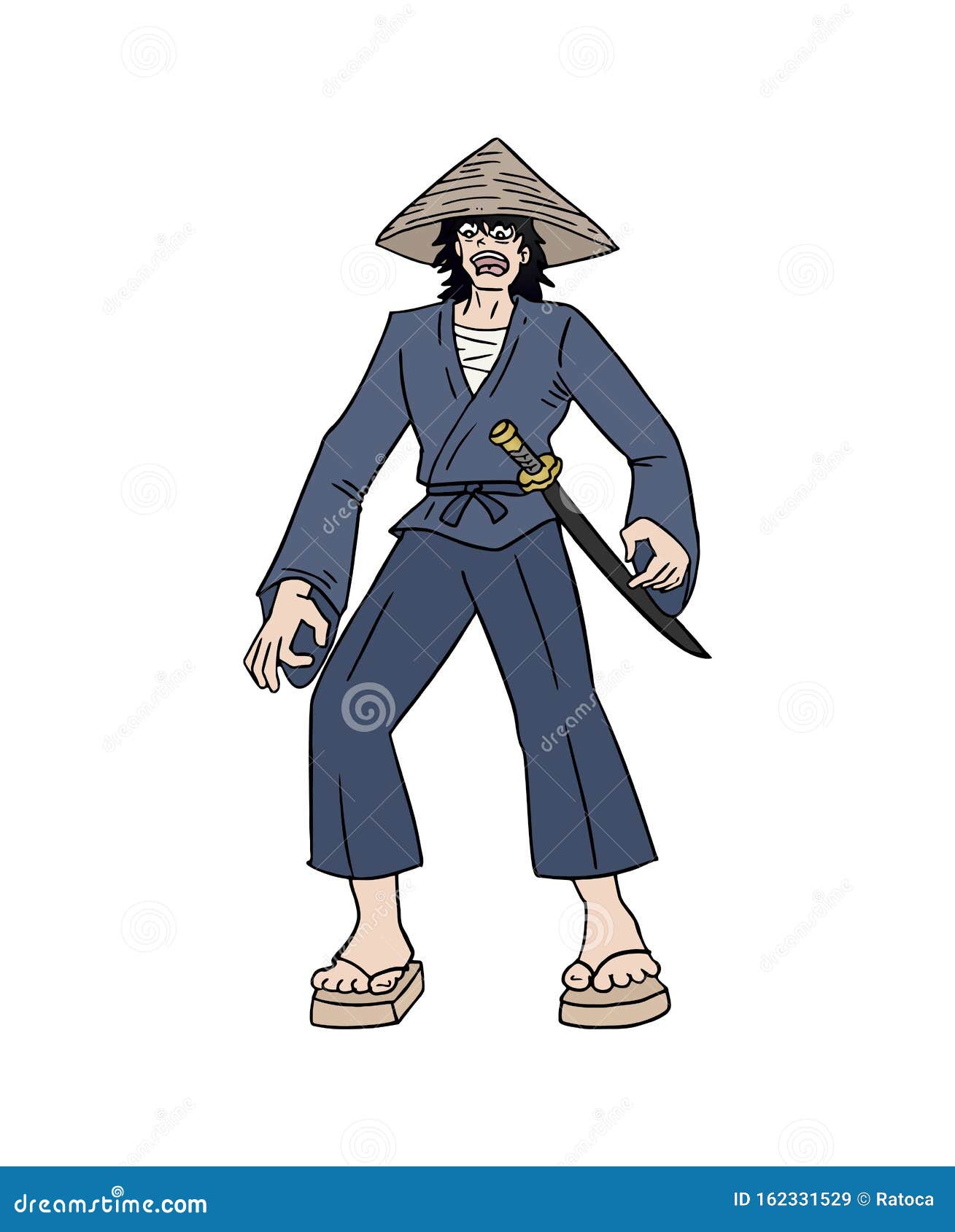 Samurai Draw Design Vector Illustration | CartoonDealer.com #131034556