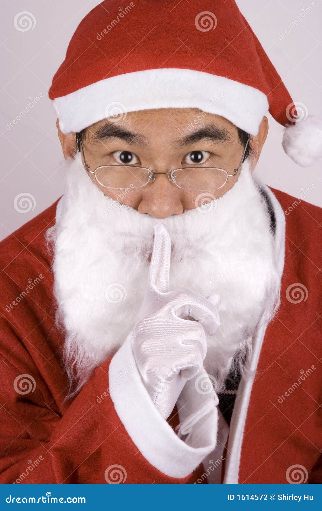 Asian Santa Claus Whispering Stock Photo - Image of sign, asia: 1614572