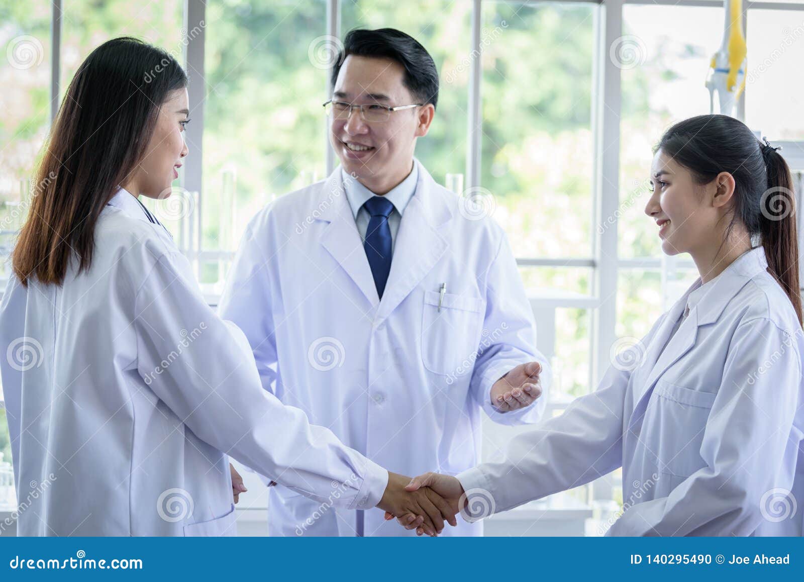 Asian Scientist Team Have Meeting in Laboratory Stock Photo - Image of ...