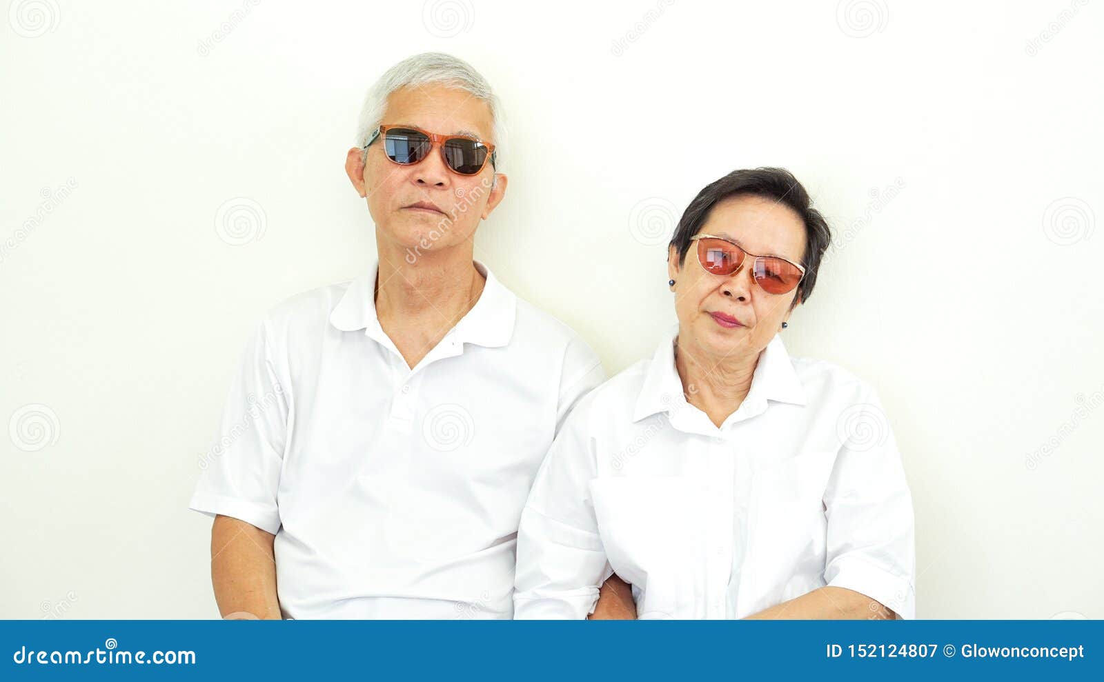 Asian Senior Couple Unhappy Angry Deal with Problem Gesture Expression ...
