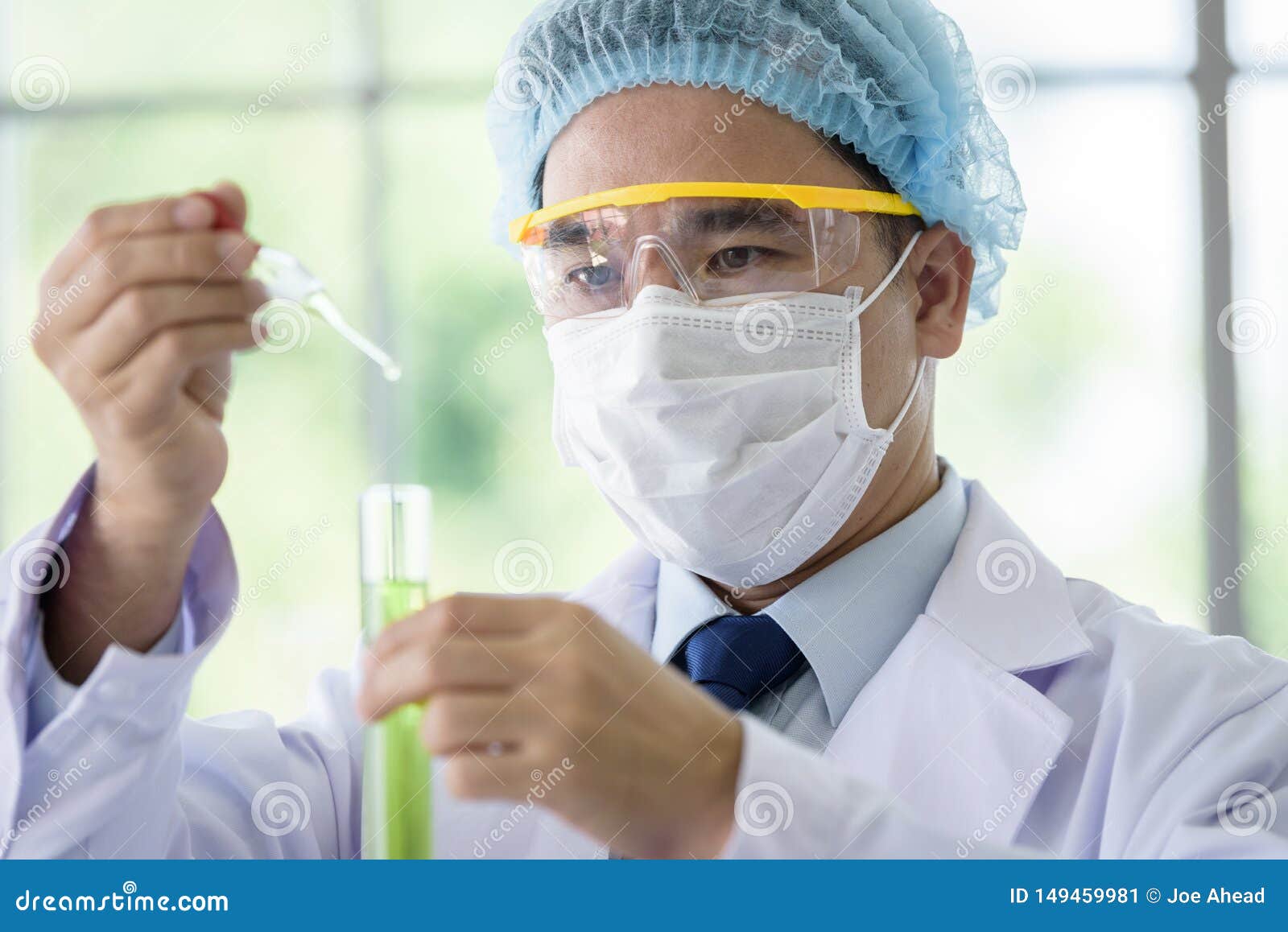 Asian Senior Scientist Have Teaching Young Student Scientist in a ...