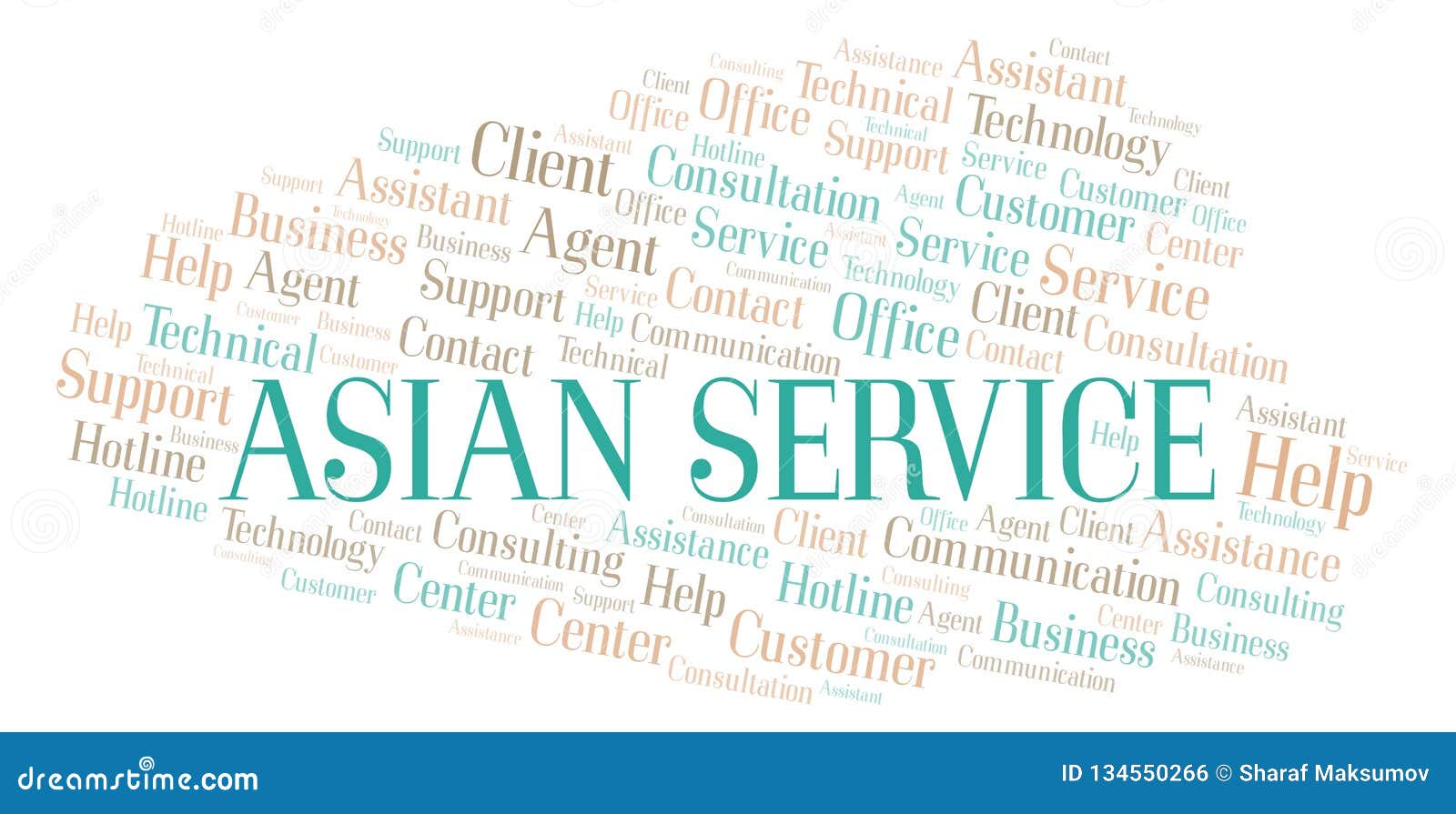 Asian Service word cloud stock illustration. Illustration of consulting ...