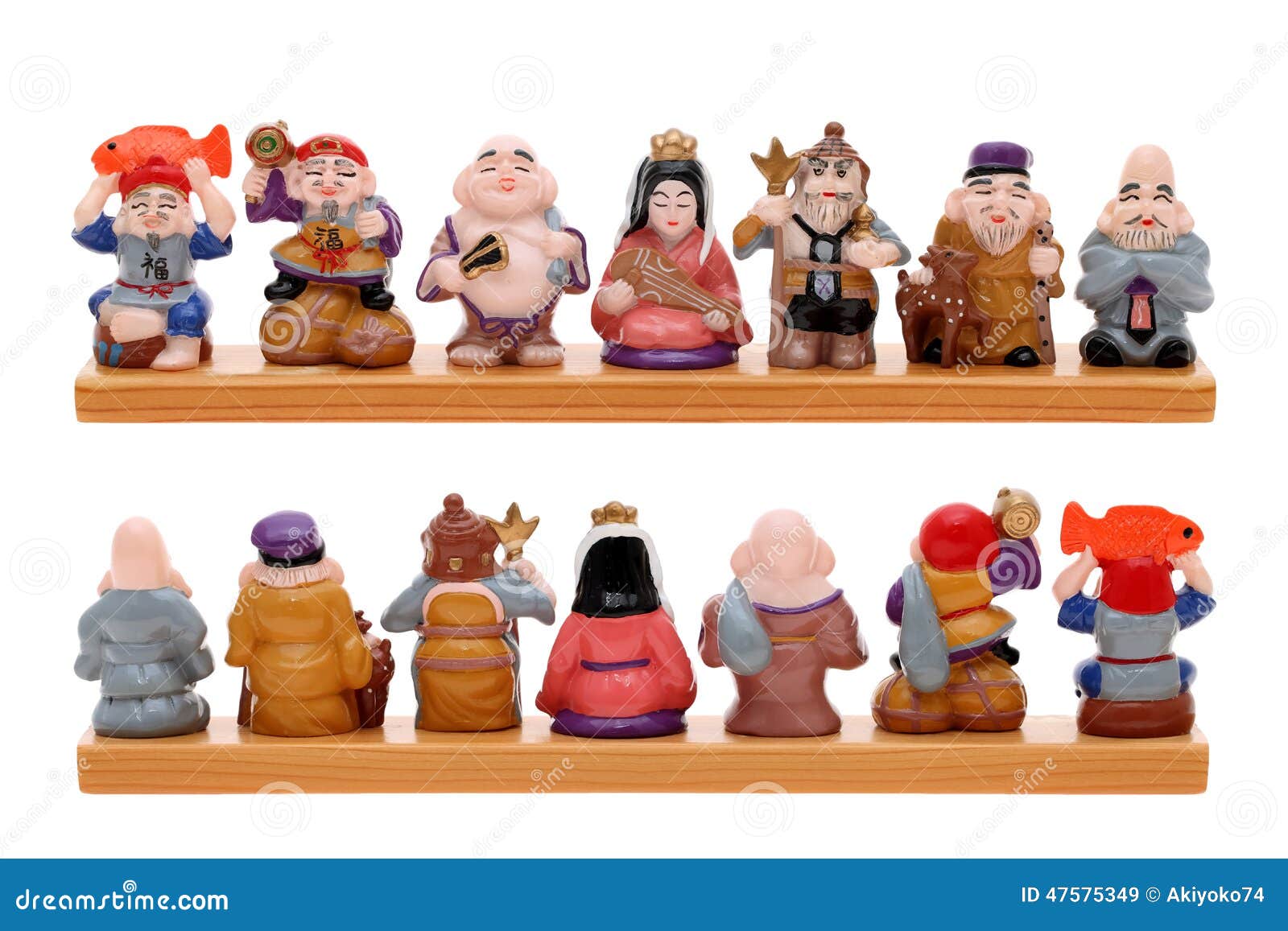 Asian Seven Gods of Fortune Stock Image - Image of celebration, japan ...
