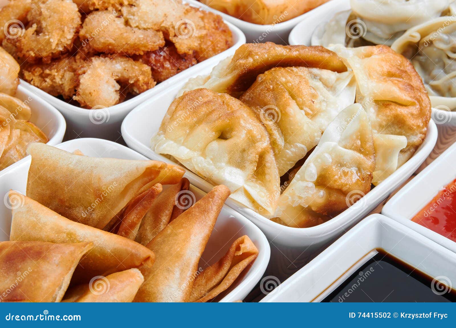 Asian snacks stock photo. Image of gyoza, patties, appetizer - 74415502