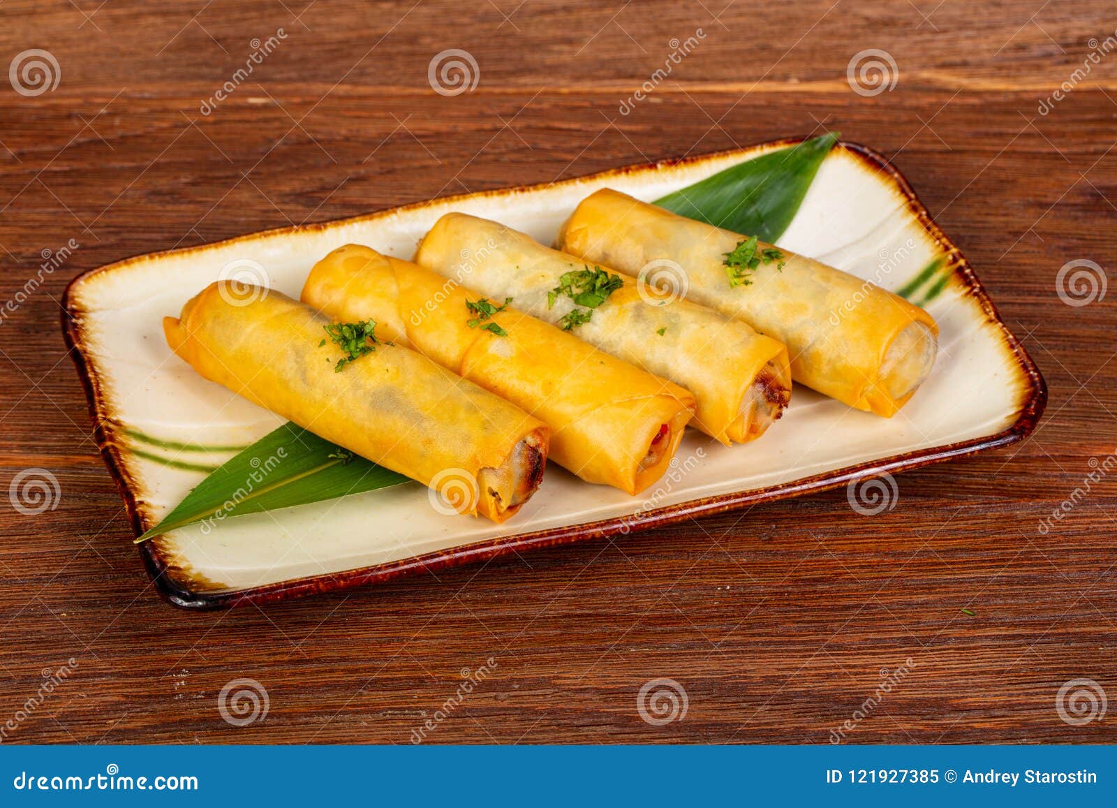 Asian spring roll stock image. Image of fried, cuisine - 121927385