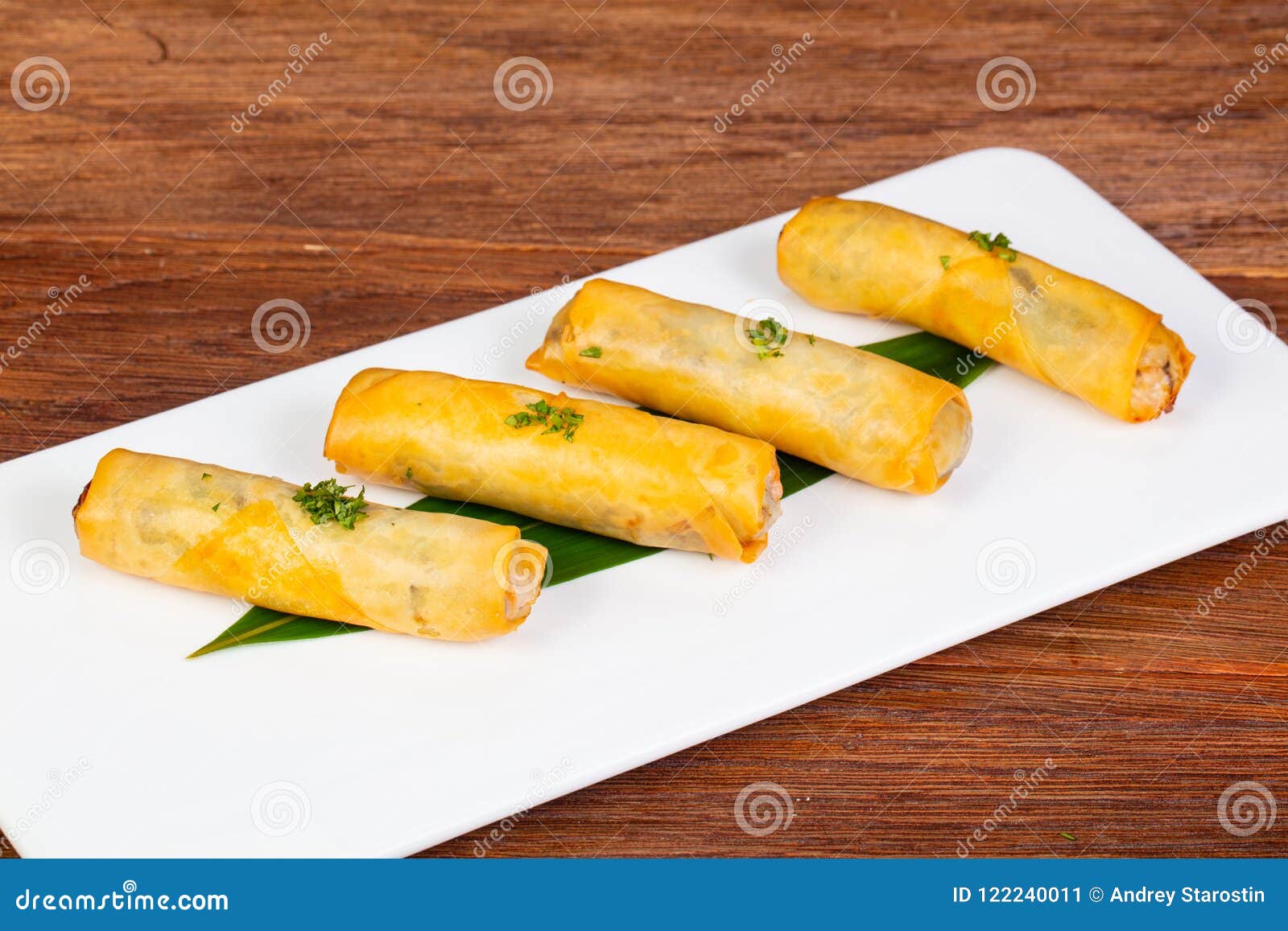 Asian spring roll stock image. Image of cuisine, appetizer - 122240011