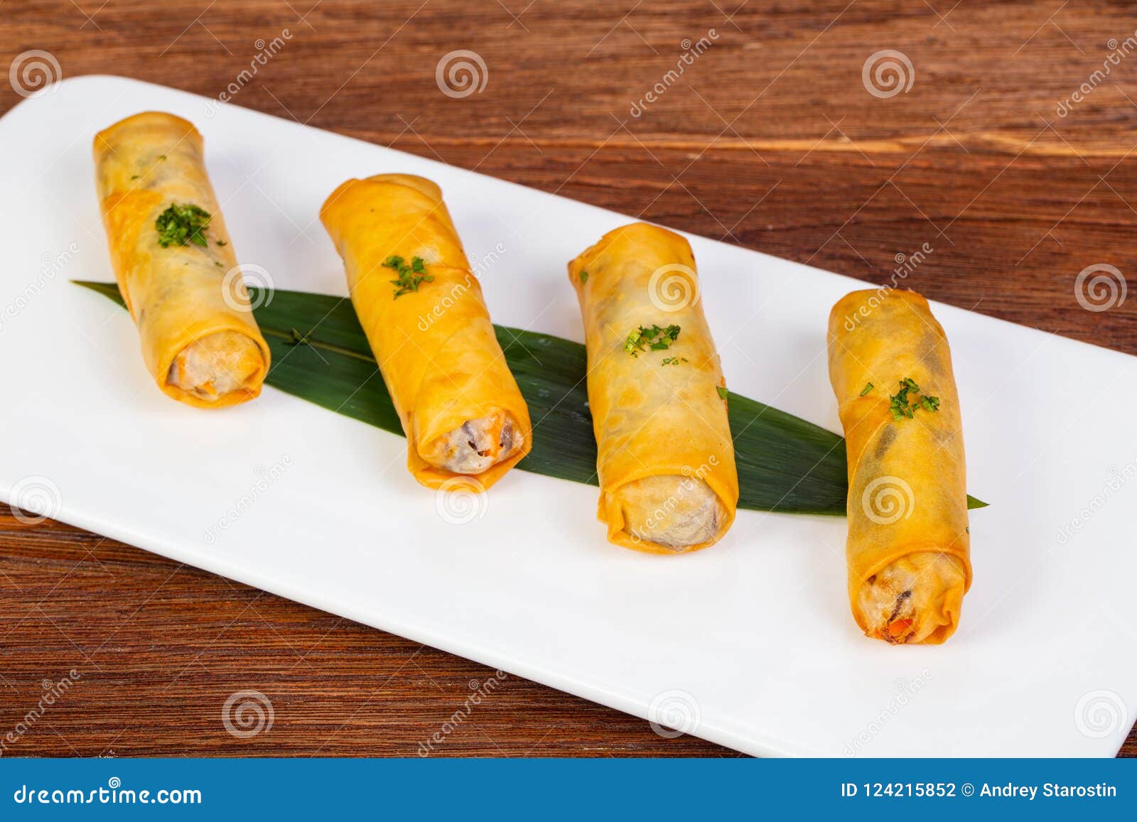 Asian spring roll stock photo. Image of chinese, rolls - 124215852