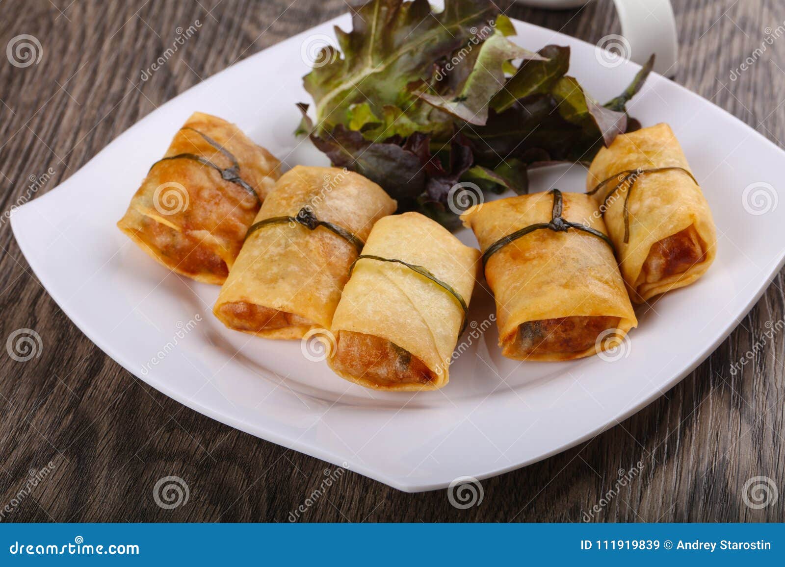 Asian spring roll stock image. Image of china, dinner - 111919839