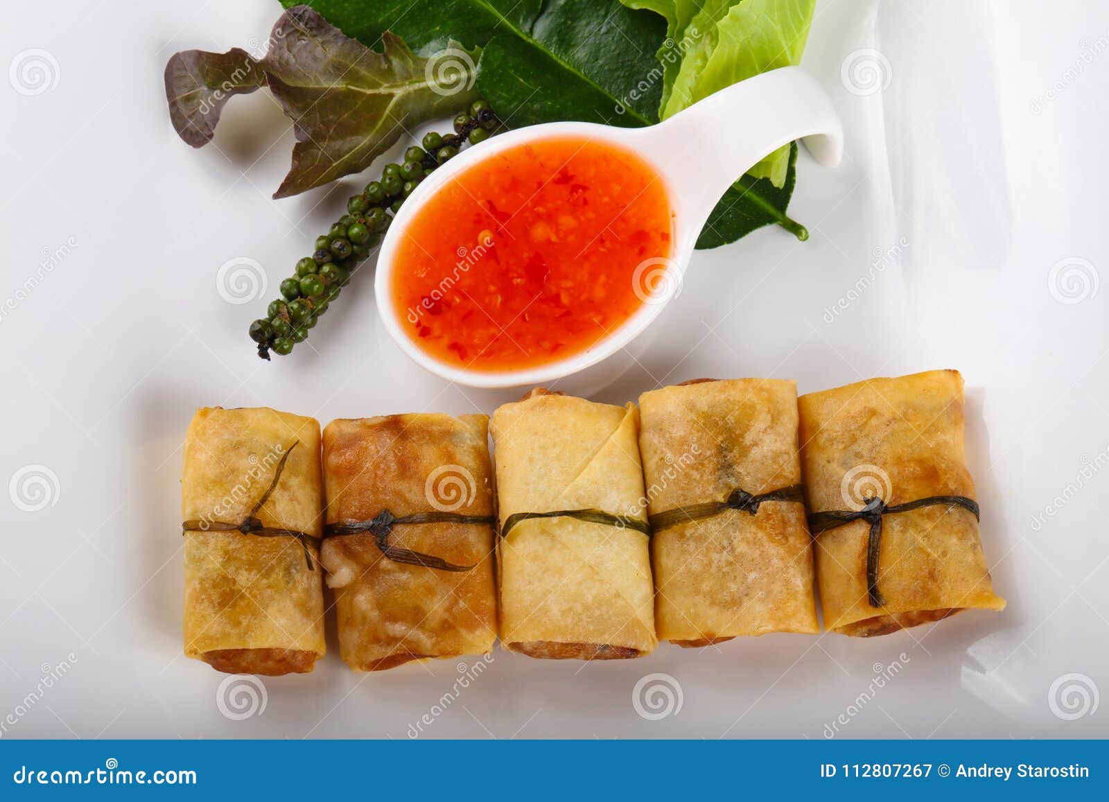 Asian spring roll stock image. Image of thai, sweet - 112807267