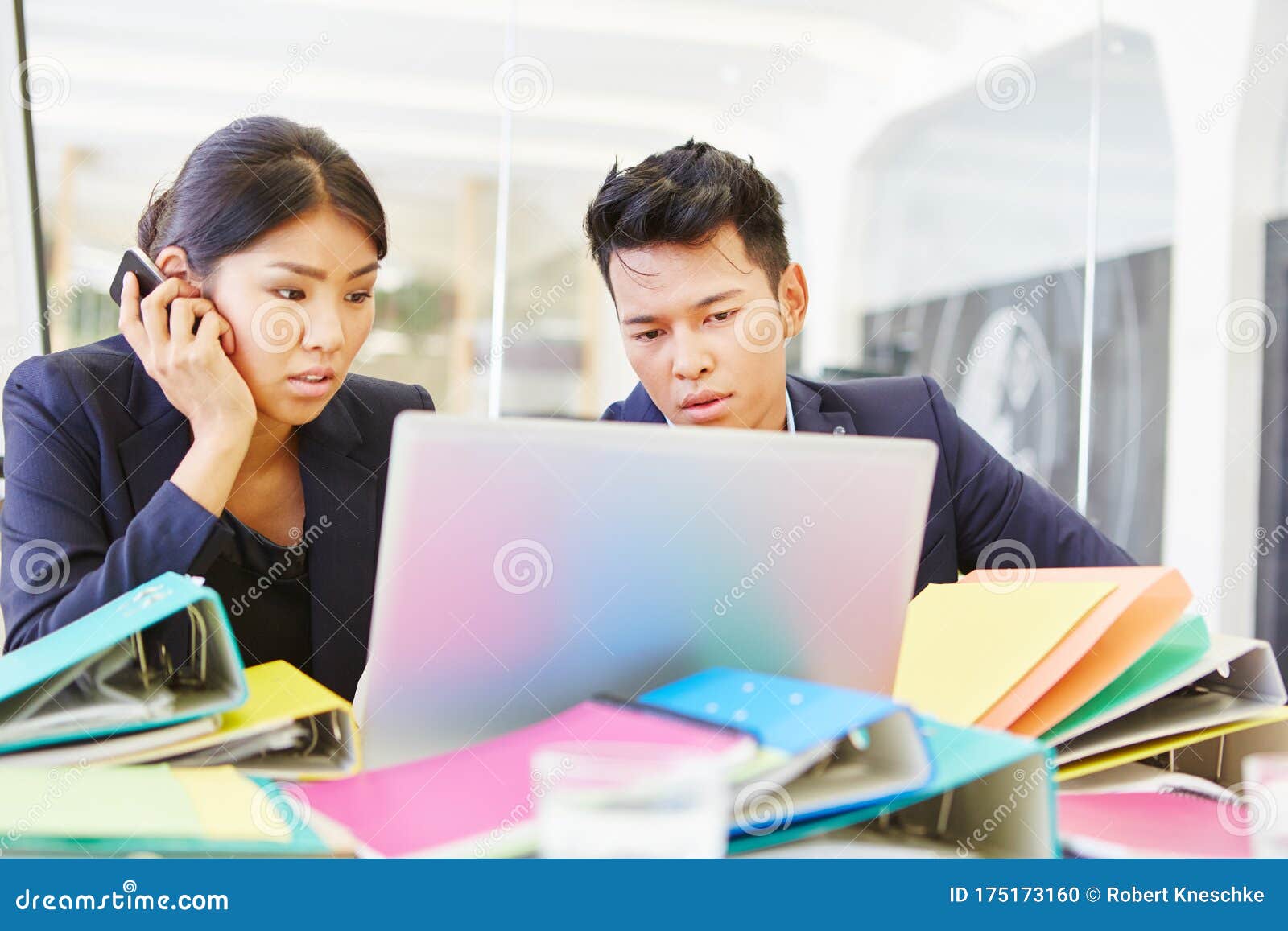 Asian Start-up Founders on the Computer Stock Photo - Image of studies ...