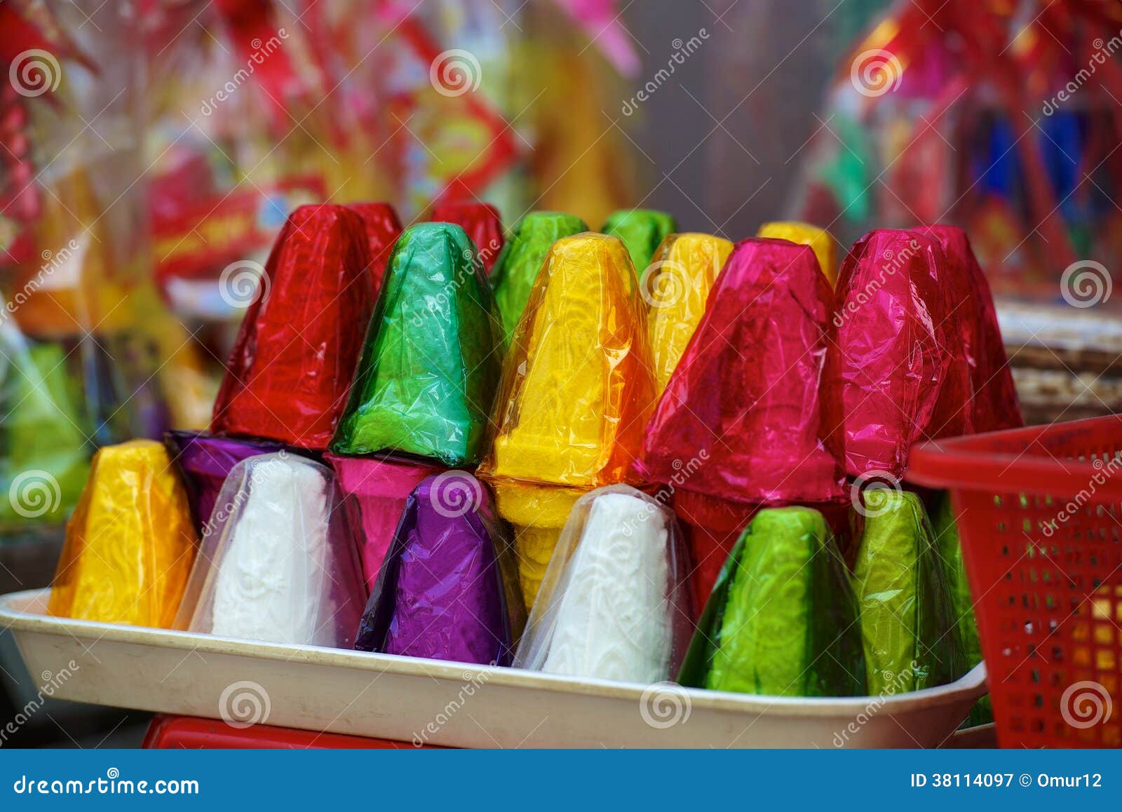 Asian Street Candy in Bright Foil Shell Stock Image - Image of ...