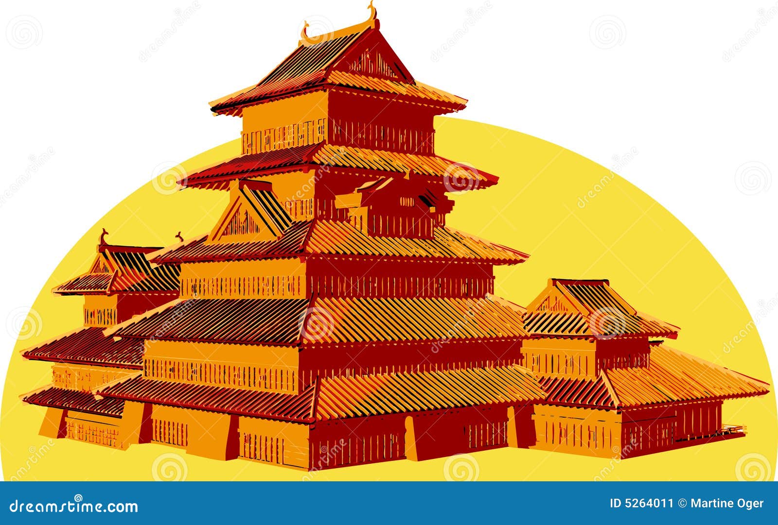 Asian Structure. Vector Illustration | CartoonDealer.com #5264026