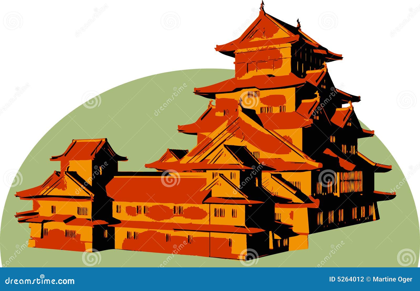 Asian Structure. Vector Illustration | CartoonDealer.com #5264026