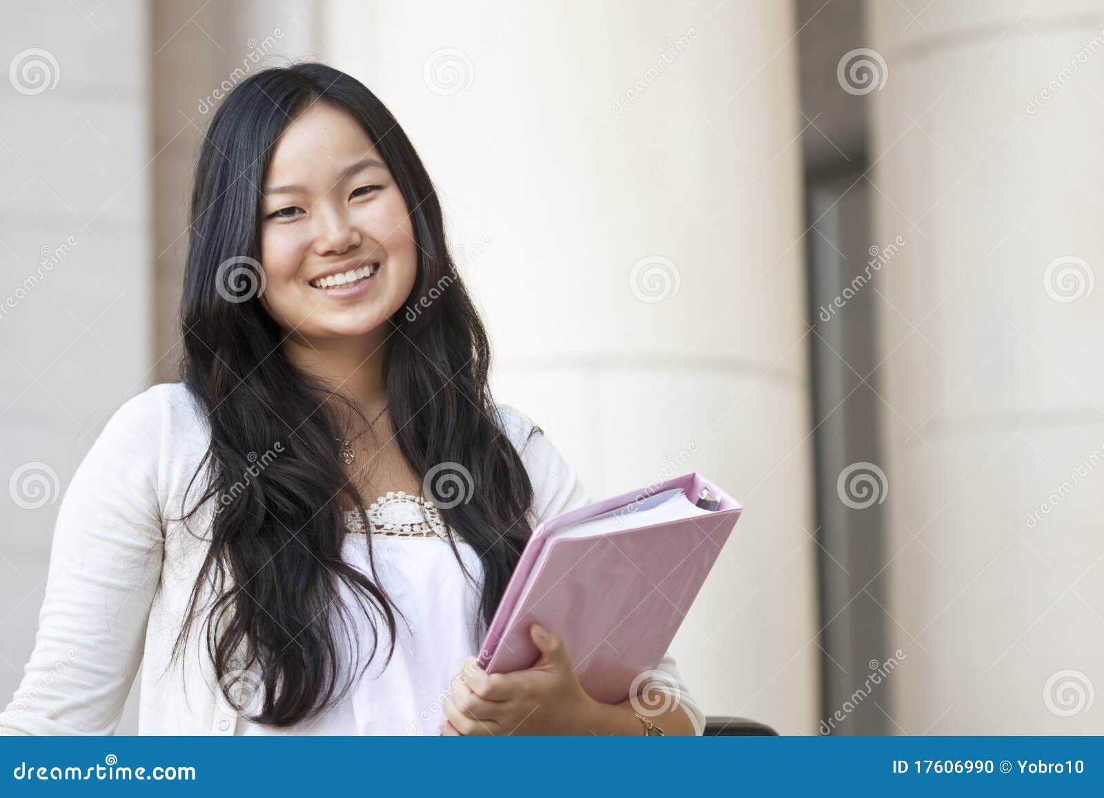 Asian Student stock photo. Image of happy, freshman, books - 17606990