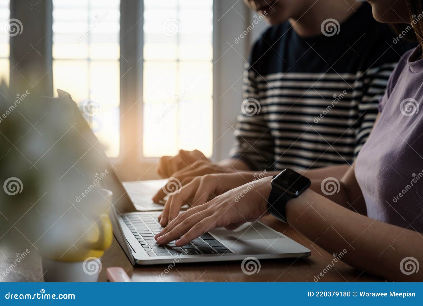 Asian Student Focus Learning Online Course and Watching Video Tutorial ...