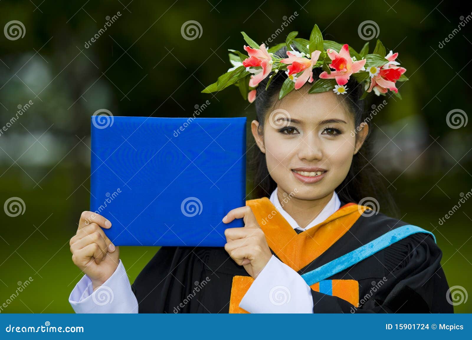 Asian Student on Her Graduation Day Stock Photo - Image of beautiful ...