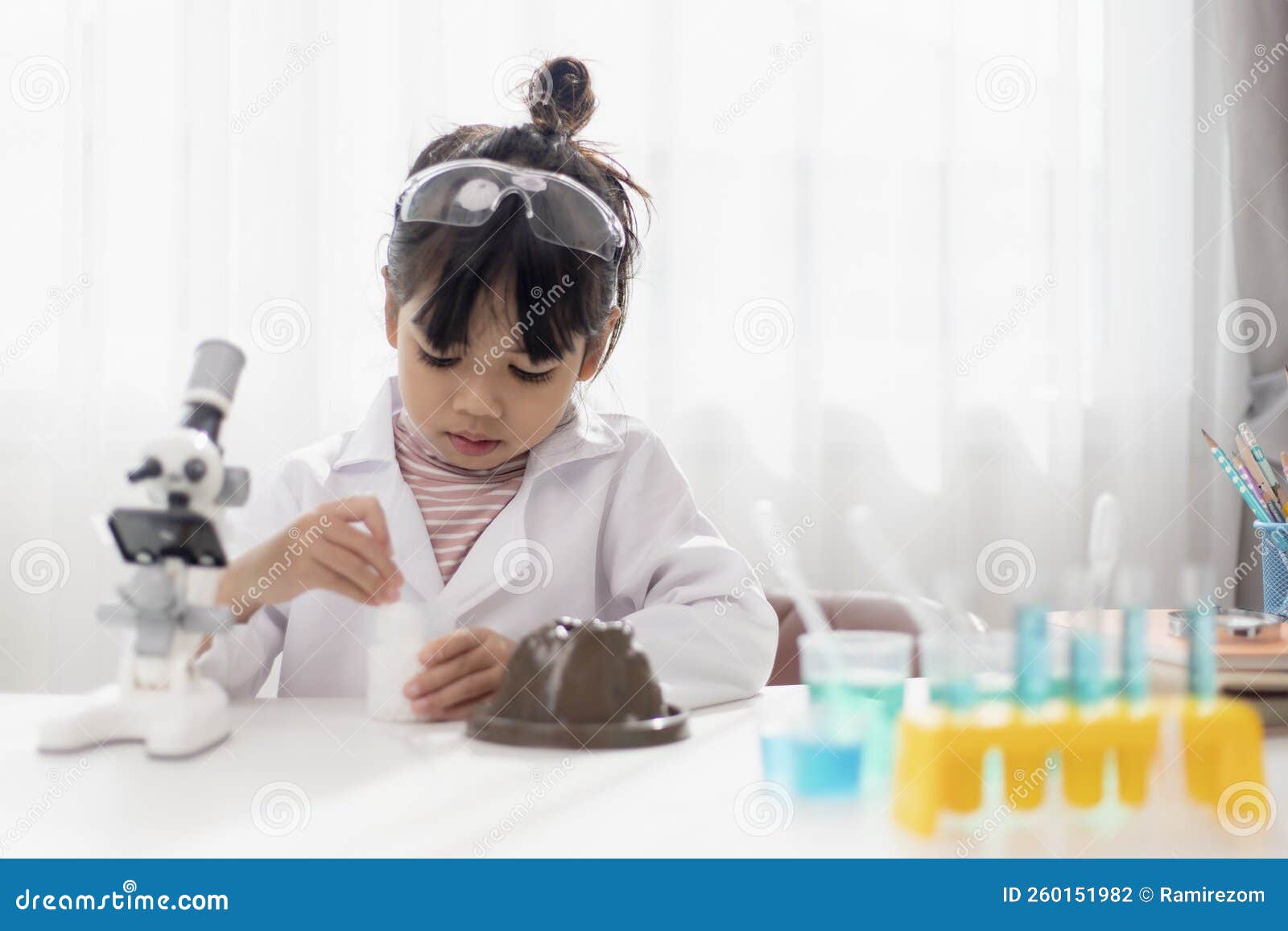 Asian Student Mixing Solution in Science Experiment Laboratory Class ...