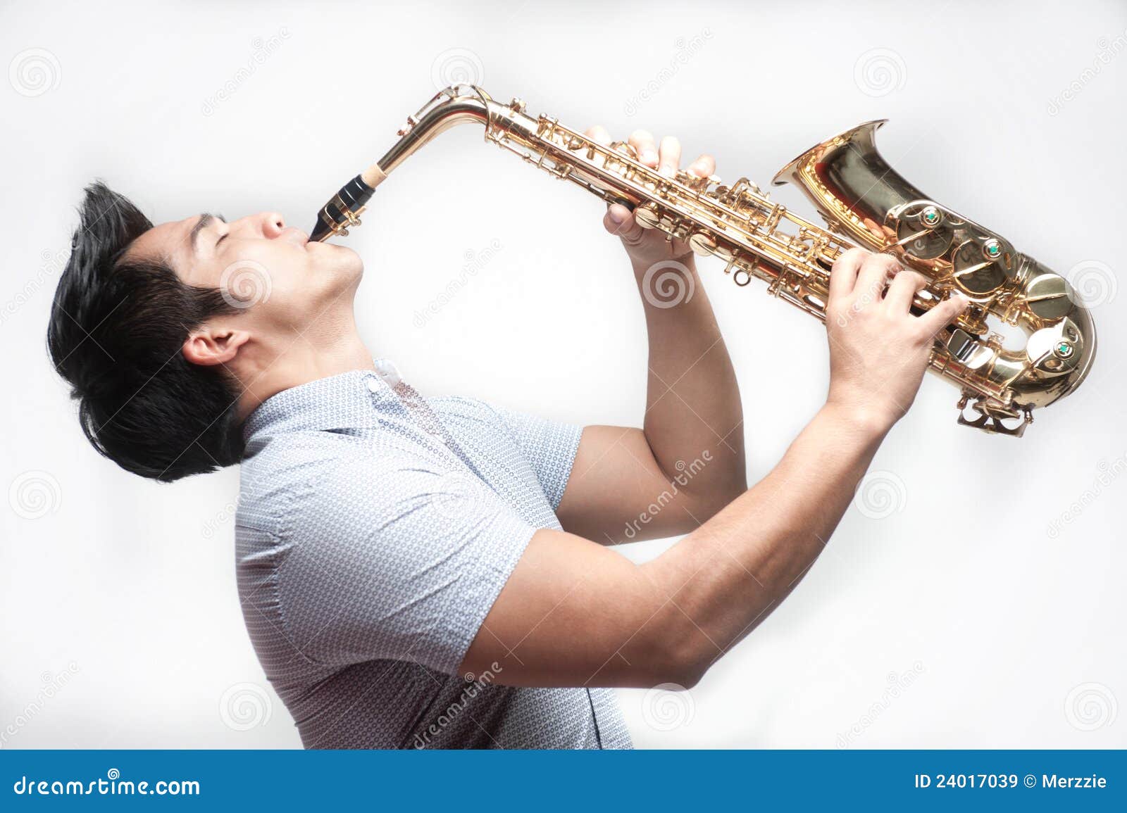 Asian Student Playing Saxophone Stock Image - Image of asia, lifestyle ...