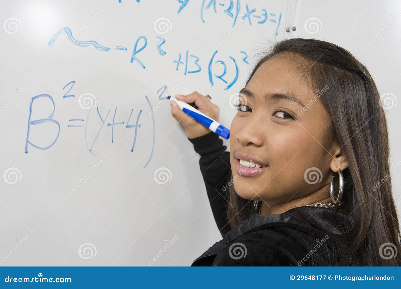 Asian Student Solving Problem Stock Image - Image of class, pretty ...