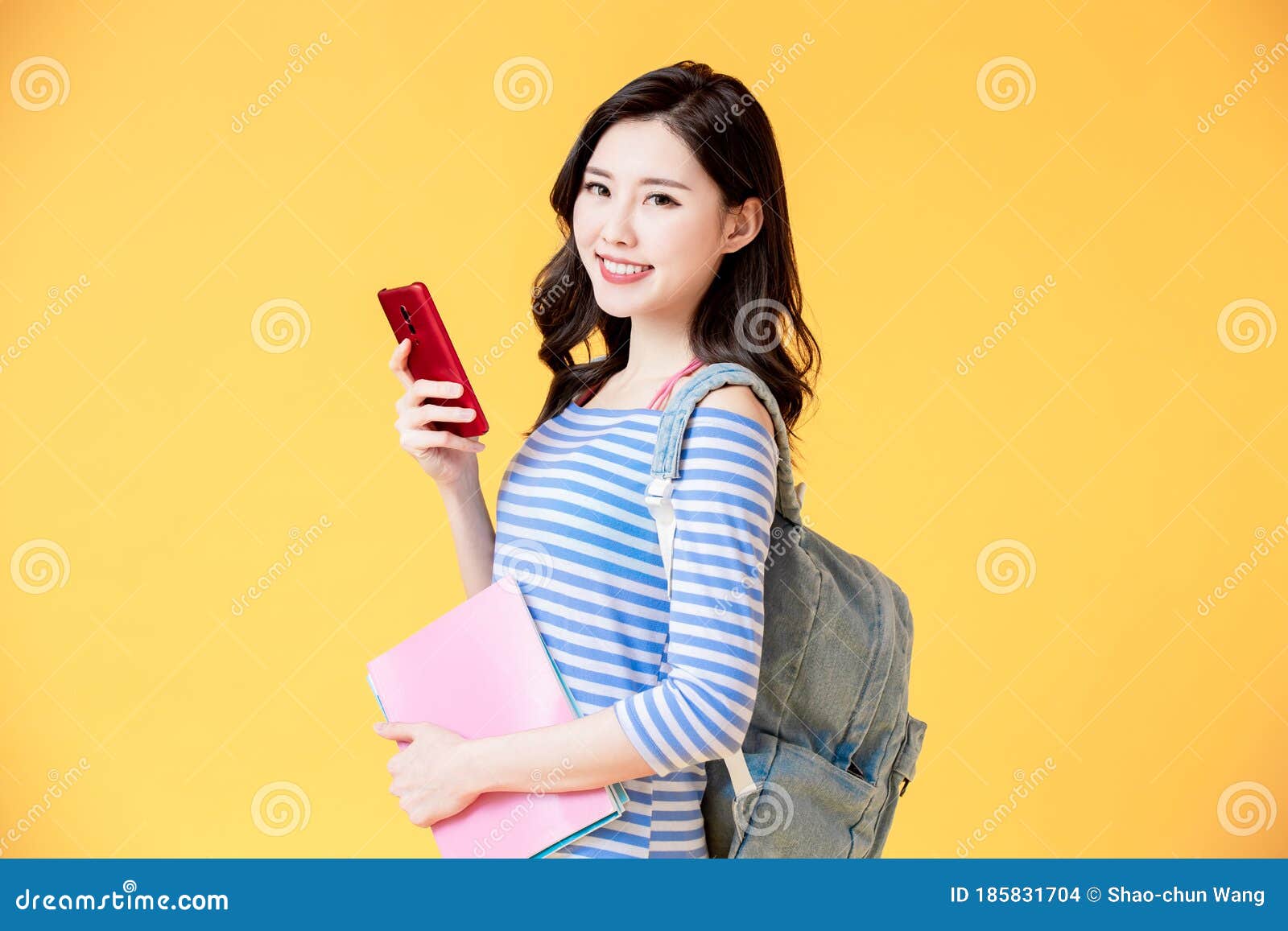 Asian Student Use Smart Phone Stock Photo - Image of smartphone, asian ...