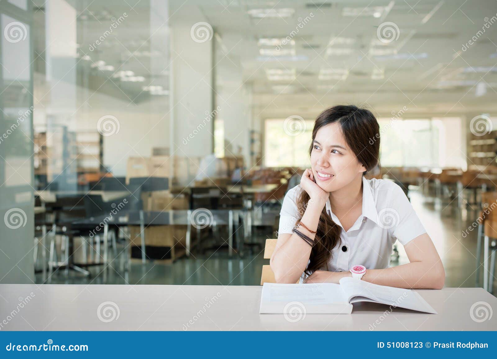 Asian Student Wondering or Thinking about Something Stock Image - Image ...