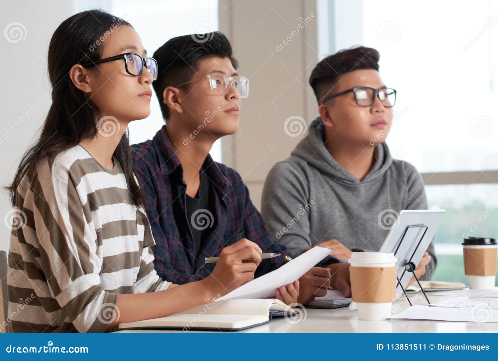 Asian Students at Classroom Stock Image - Image of education, taking ...