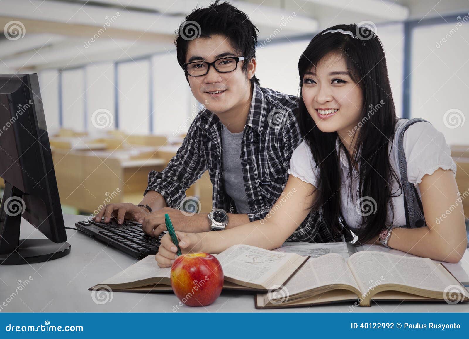 Asian Students Studying stock photo. Image of asian, indonesian - 40122992