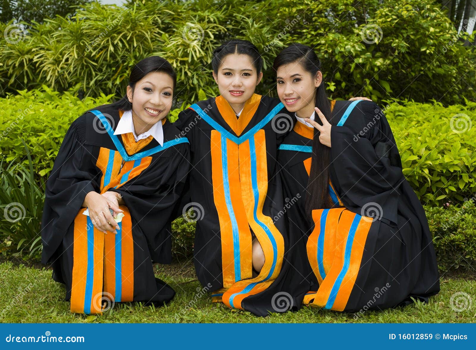 Asian Students on Their Graduation Day Stock Image - Image of college ...