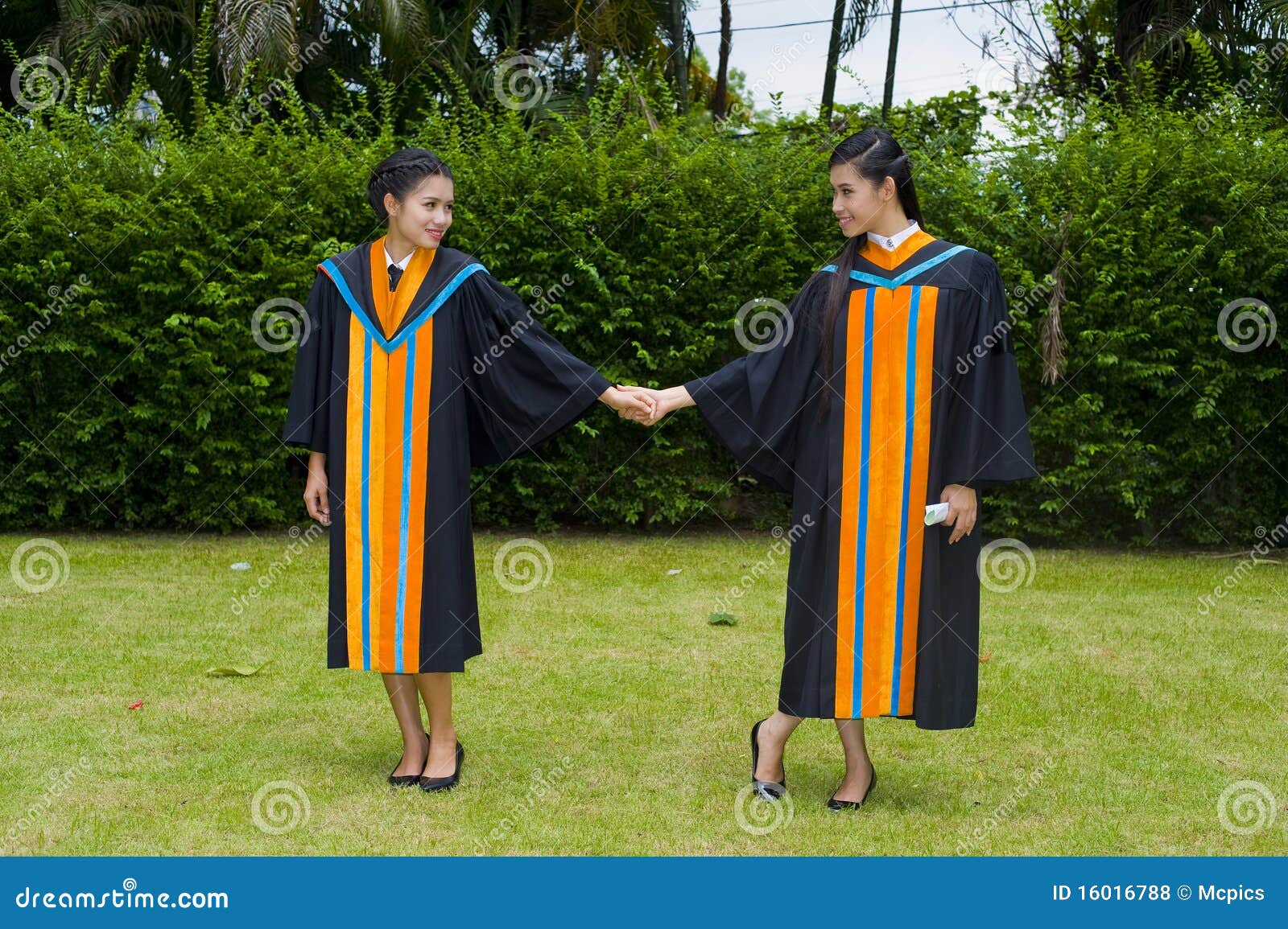 Asian Students on Their Graduation Day Stock Photo - Image of graduate ...