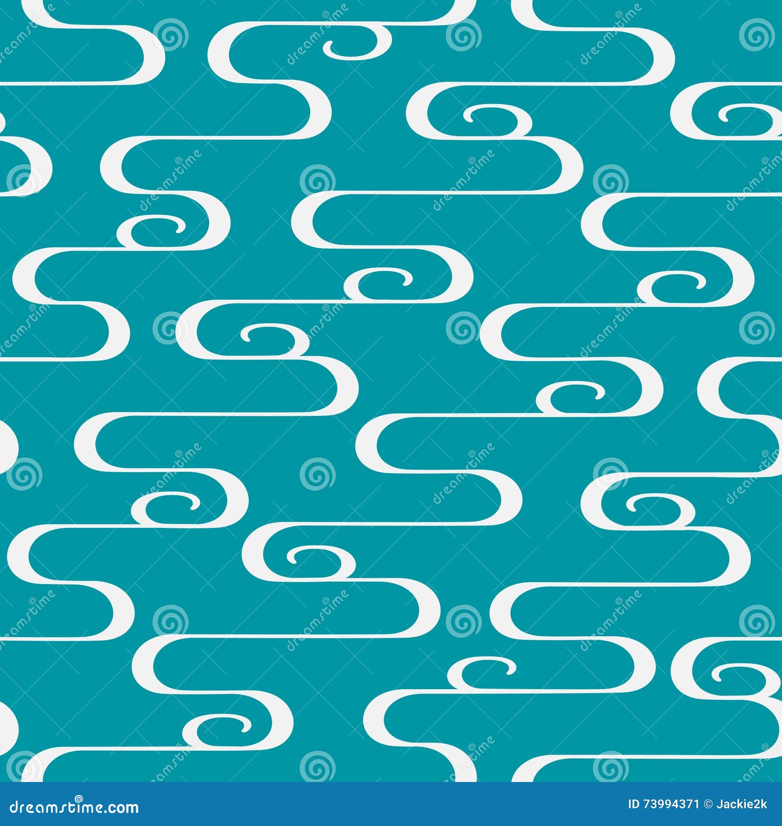 Asian Style Abstract Waves. Vector Seamless Pattern. Stock Vector ...