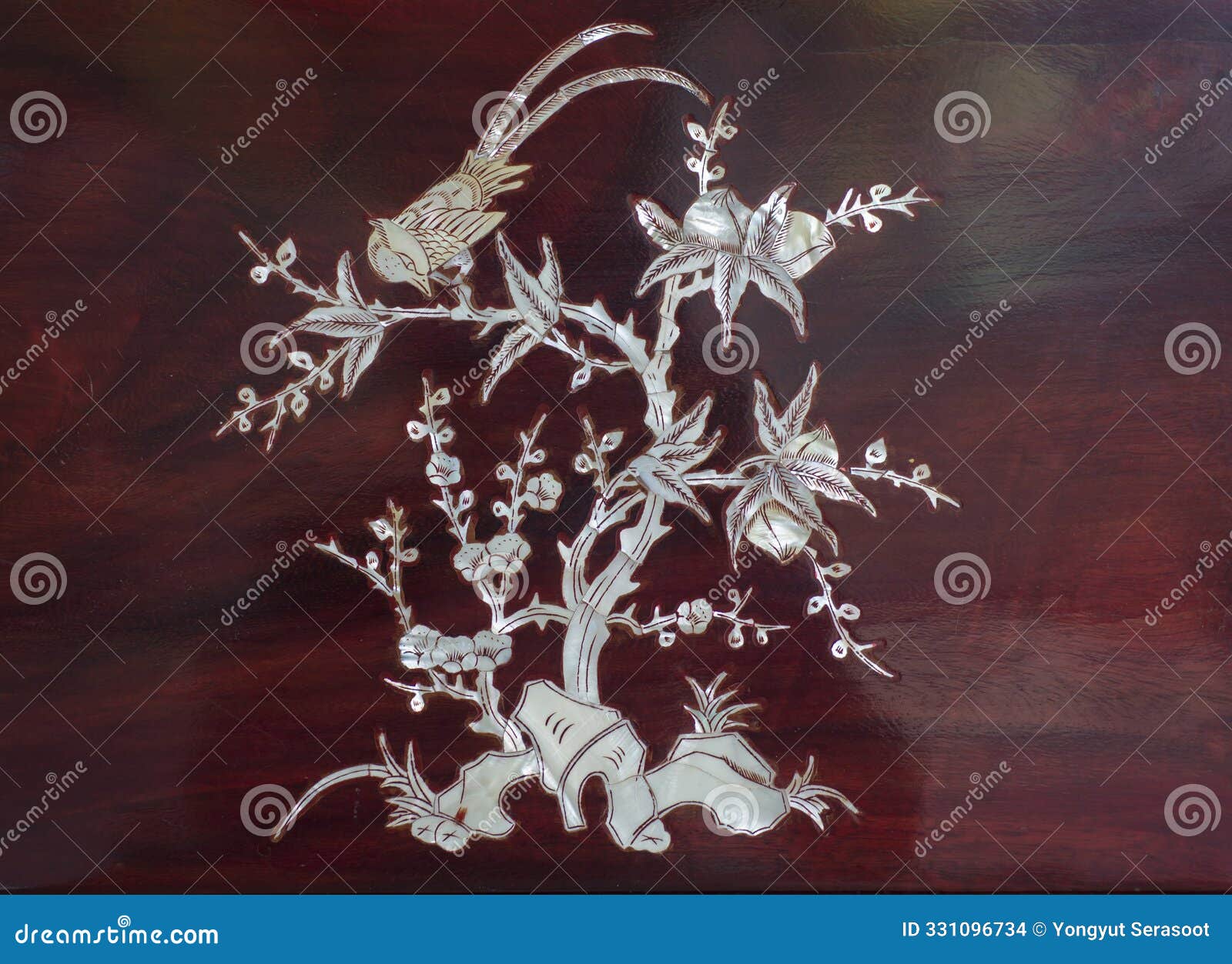 Asian-style Art Motifs that are Handcrafted by Hand Stock Photo - Image ...