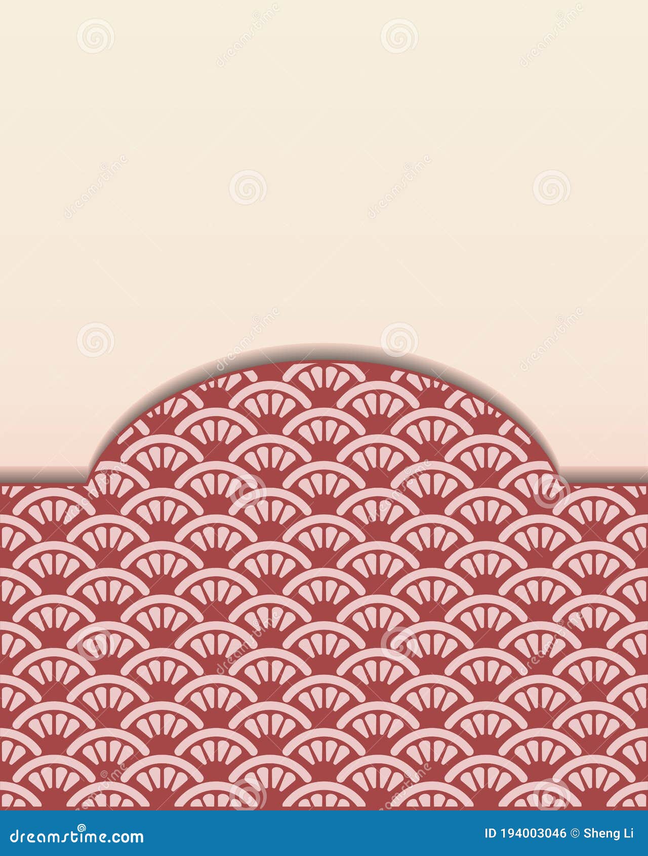 Asian Style Floral Patterns Greeting Card Background Stock Vector ...