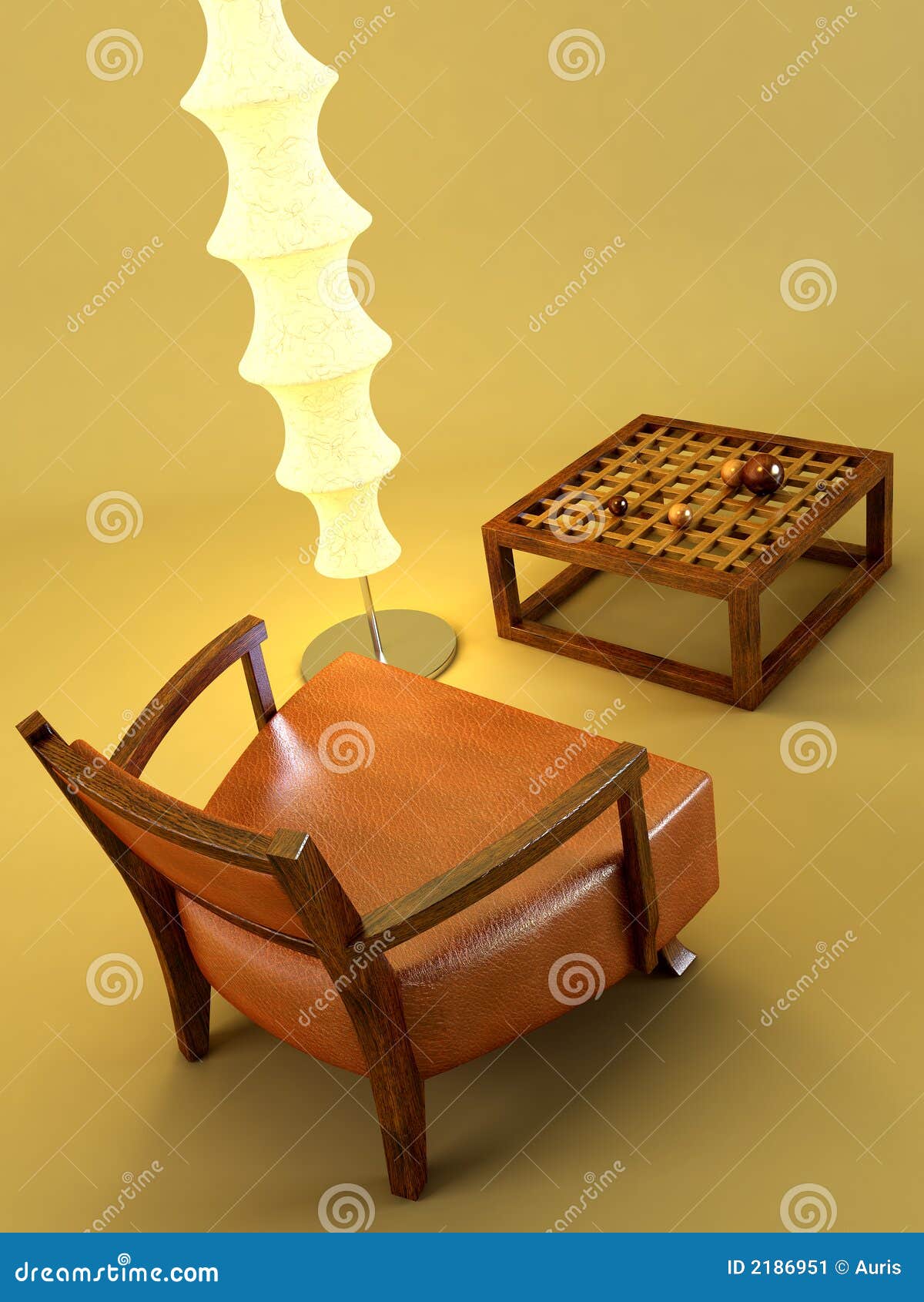 Asian style lounge room stock illustration. Illustration of relaxation ...